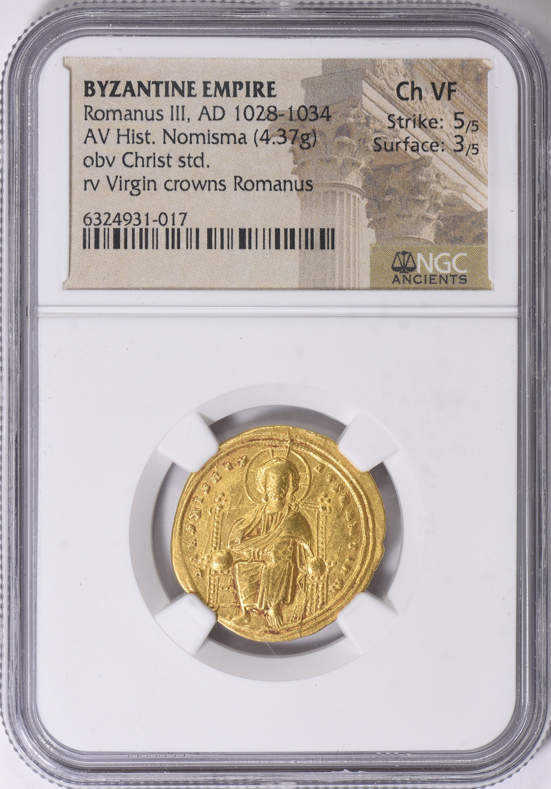 Ancient Byzantine Empire, Romanus III (A.D. 1028-1034) Gold Histamenon ...