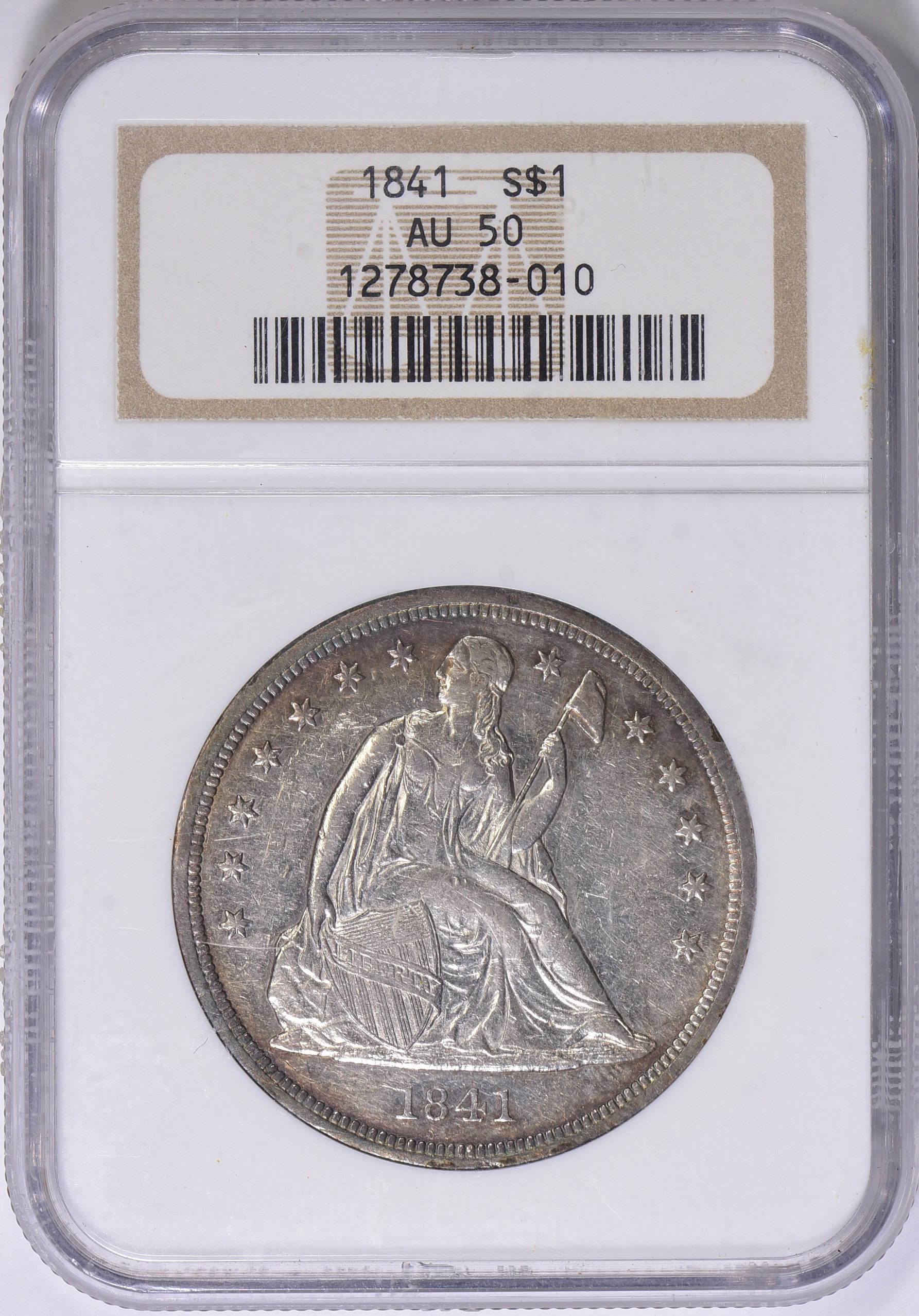 1841 Seated Liberty Silver Dollar NGC AU-50 (Item 1706860 ...