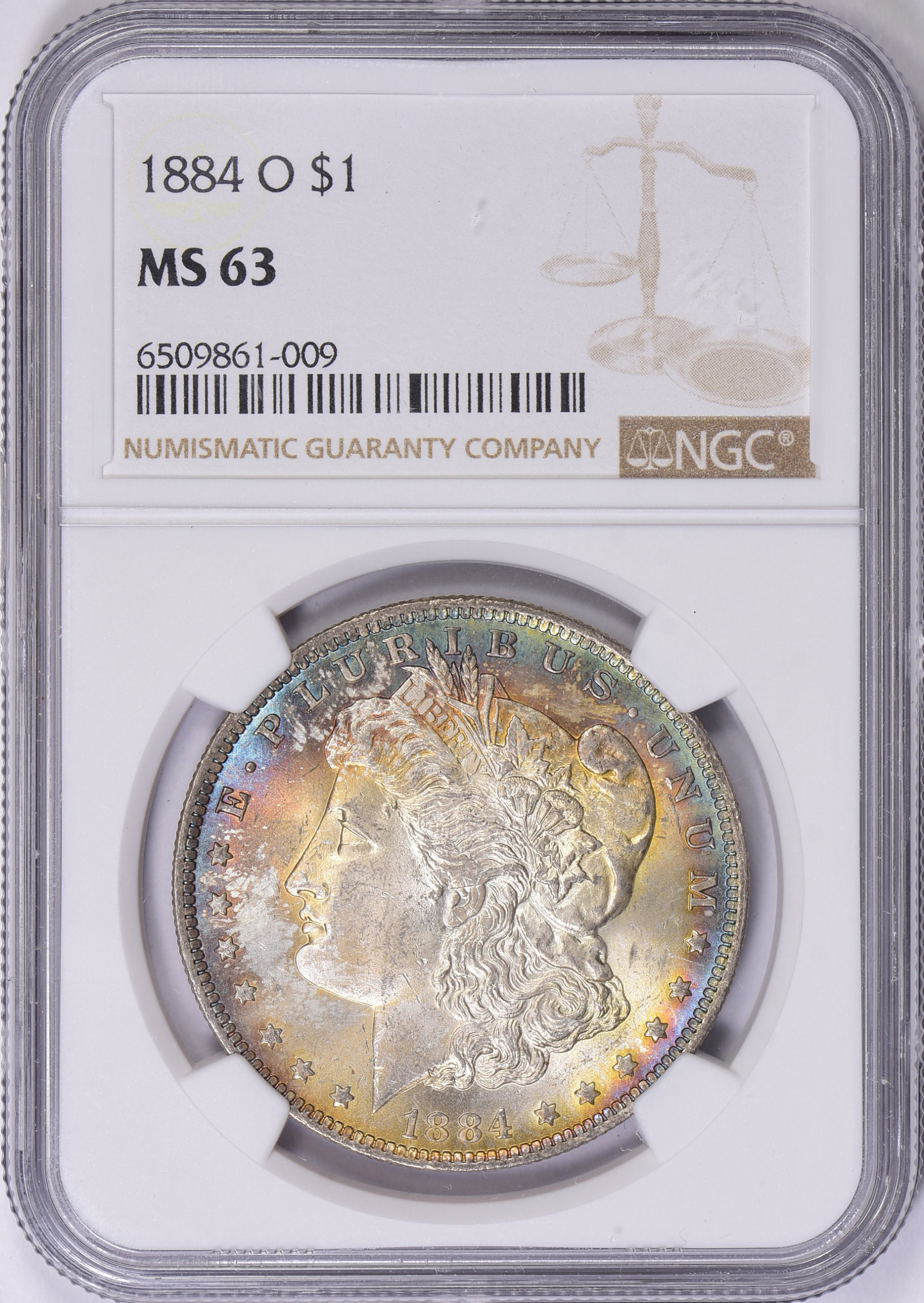 1884-O Morgan Silver Dollar NGC MS-63 (Toned) (Item 1706914) | GreatCollections Coin Auctions