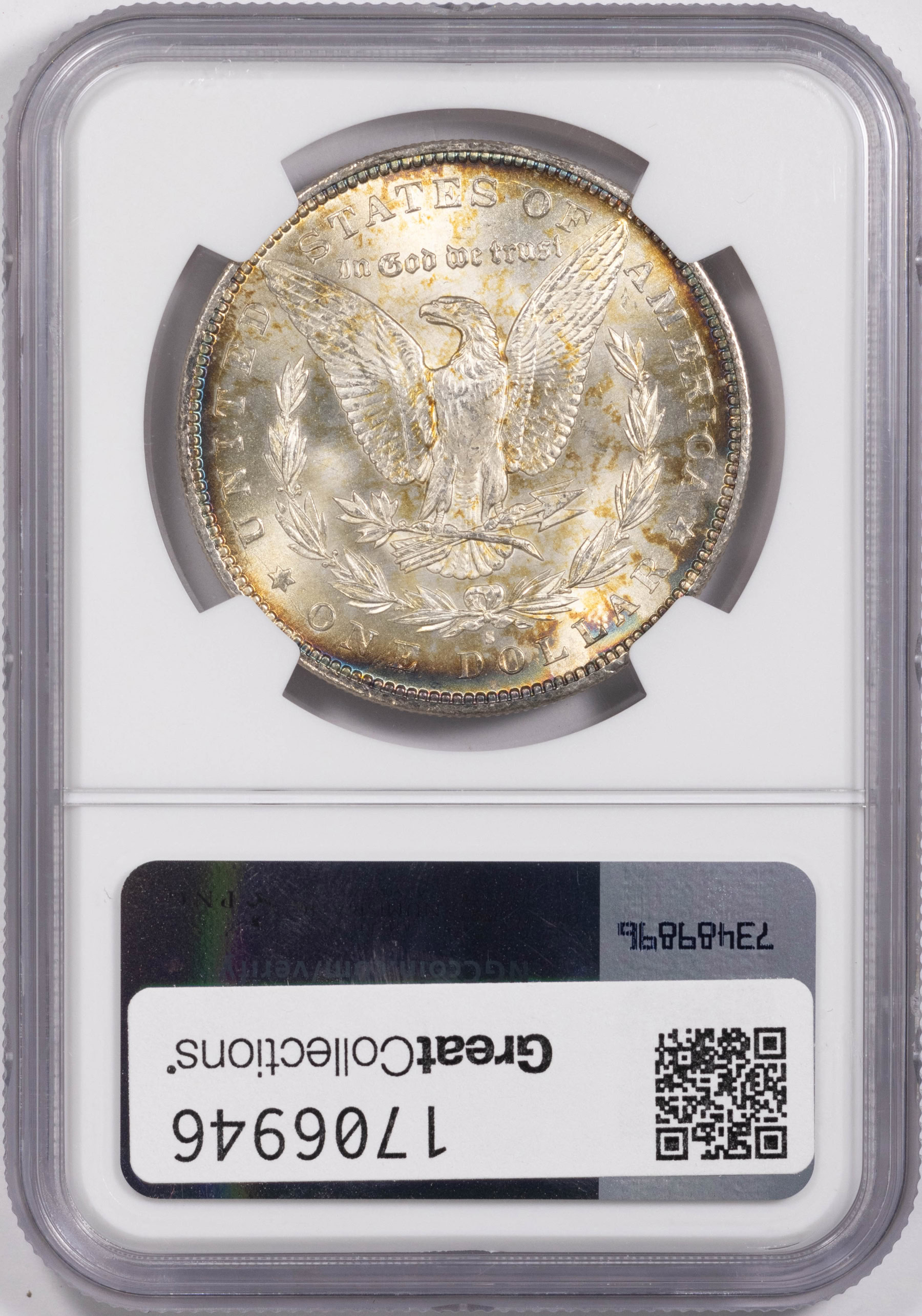 1896-S Morgan Silver Dollar NGC MS-64 (Toned) (Item 1706946) | GreatCollections Coin Auctions