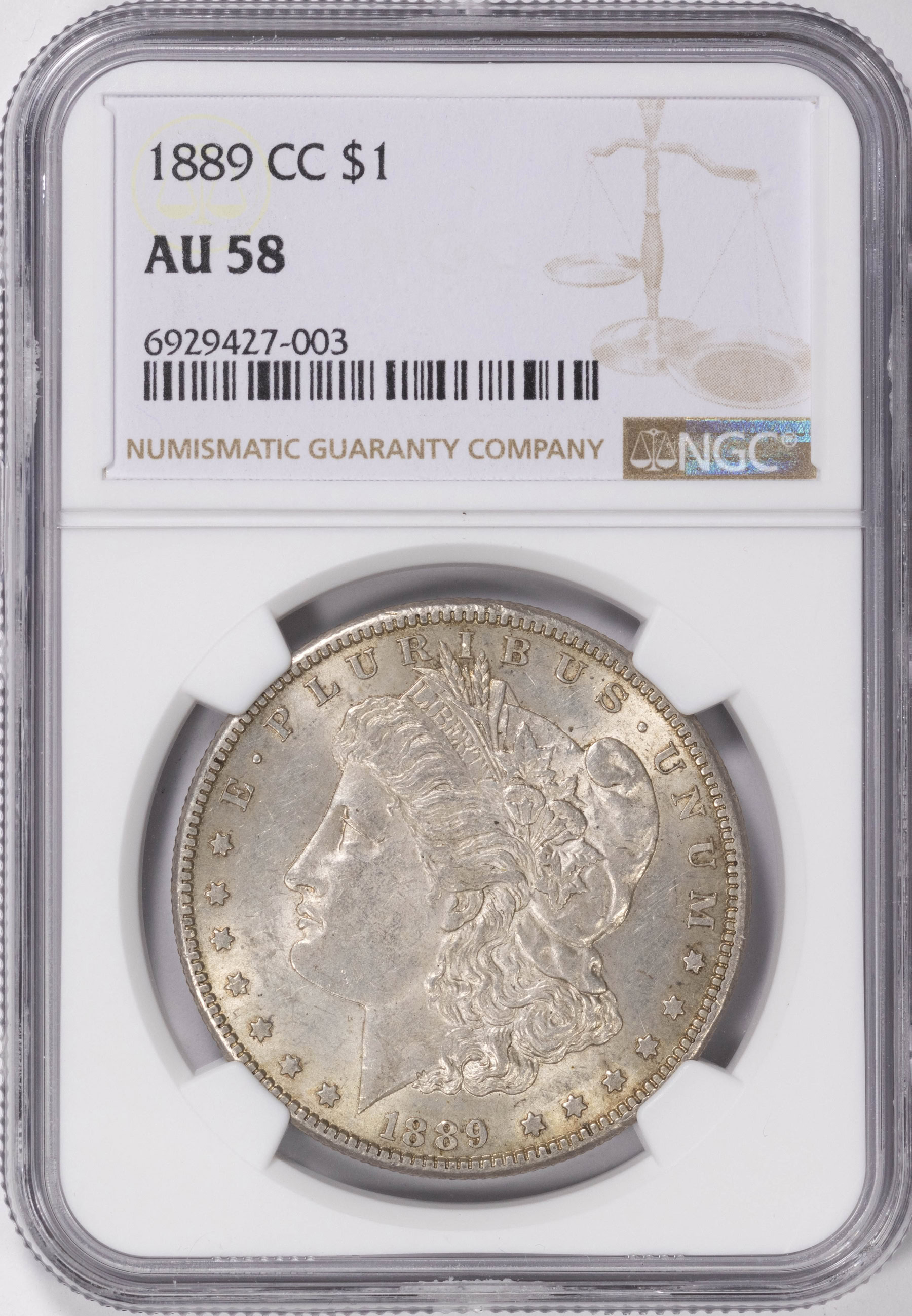 1889-CC Morgan Silver Dollar NGC AU-58 (Item 1706947 ...