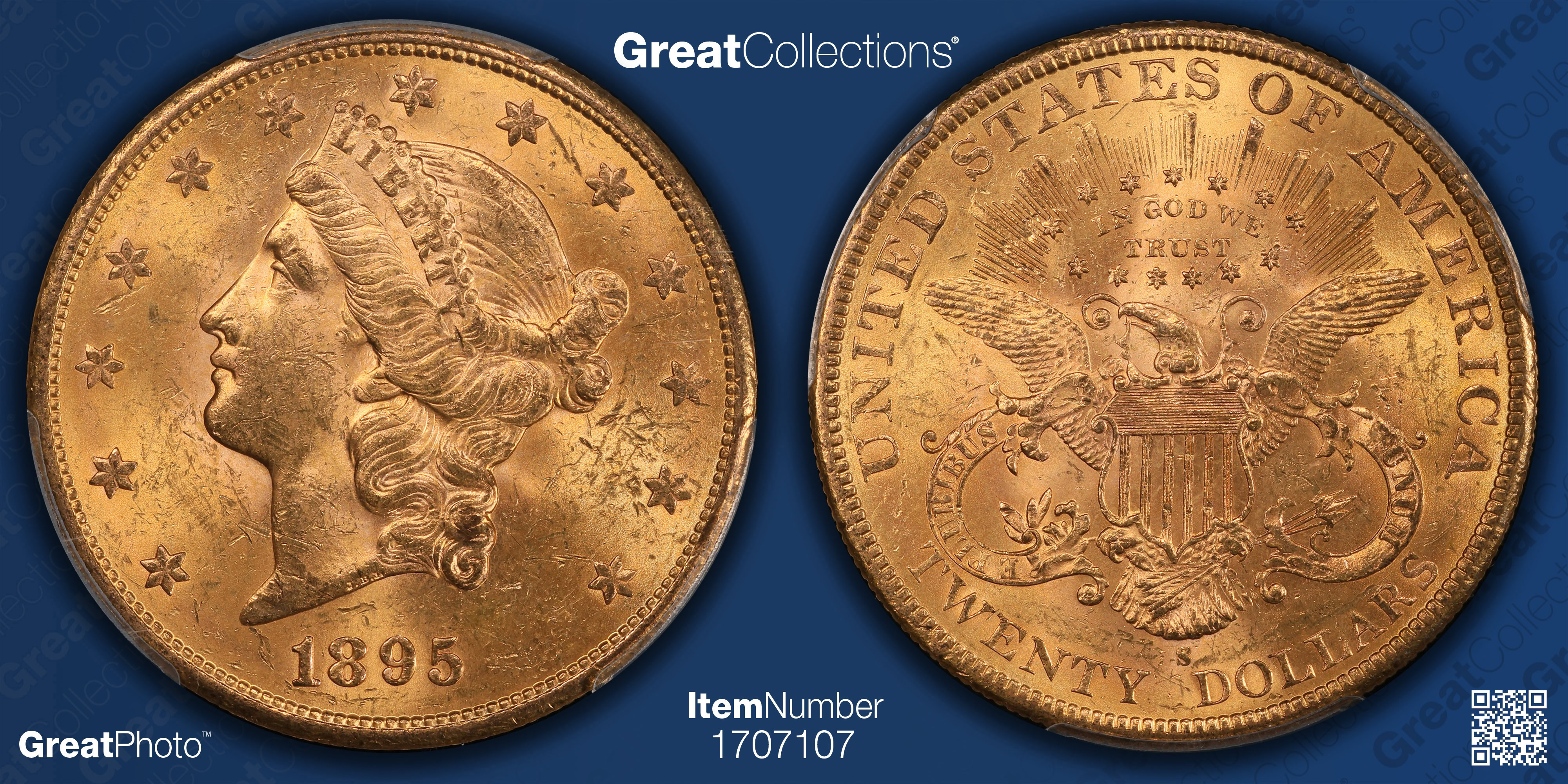 1895-S Liberty Gold Double Eagle PCGS MS-62 (Item 1707107 ...