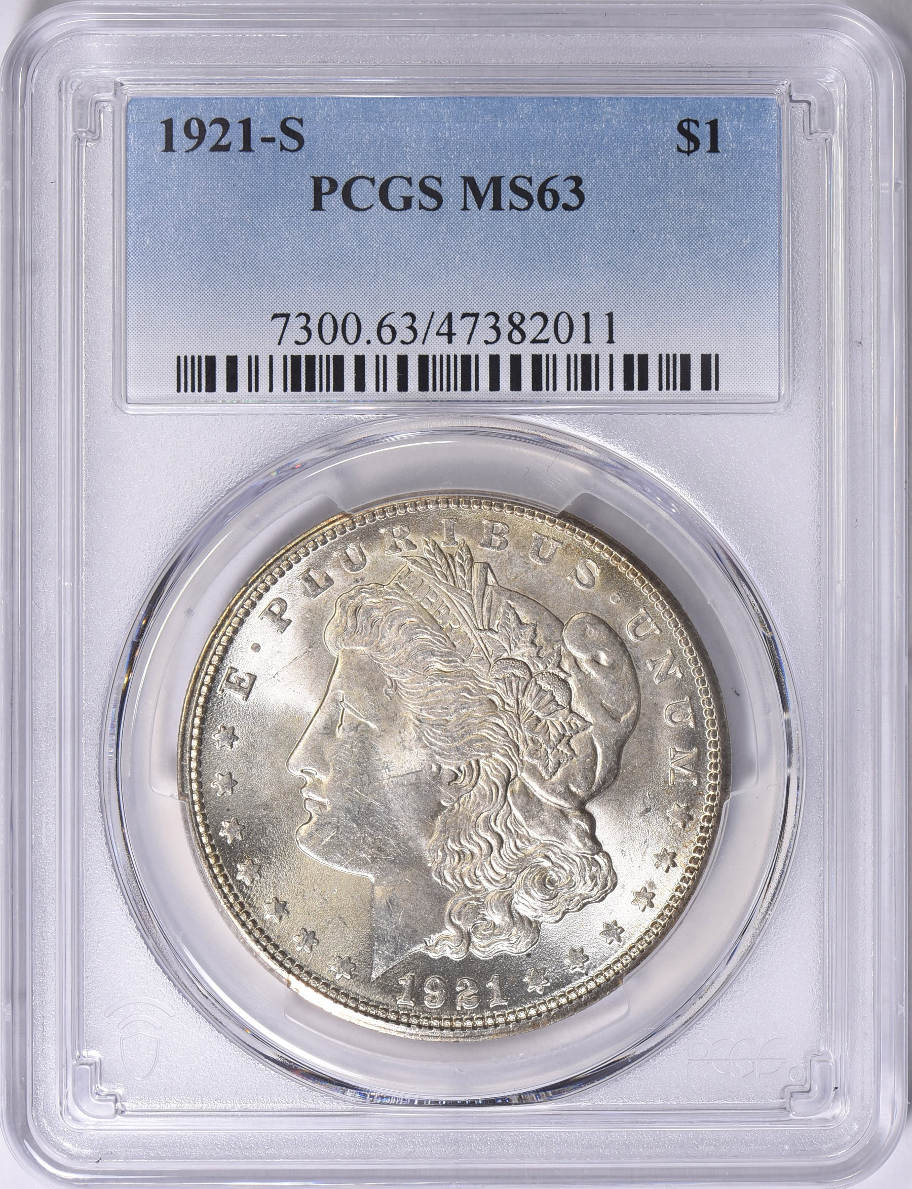 1921-S Morgan Silver Dollar PCGS MS-63 (Item 1707111) | GreatCollections Coin Auctions