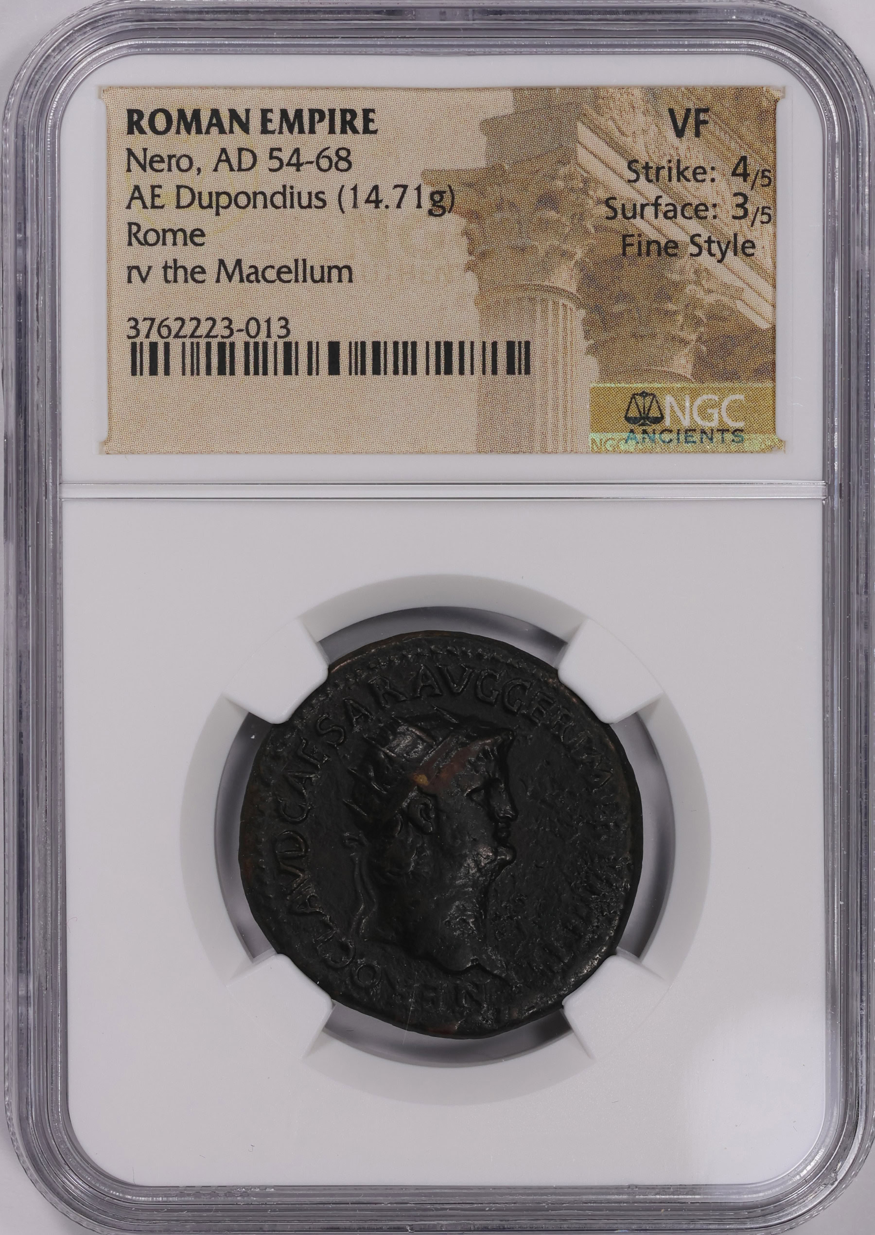 Ancient Roman Empire, Nero (A.D. 54-68) c.A.D. 64 AE Dupondius (14 ...