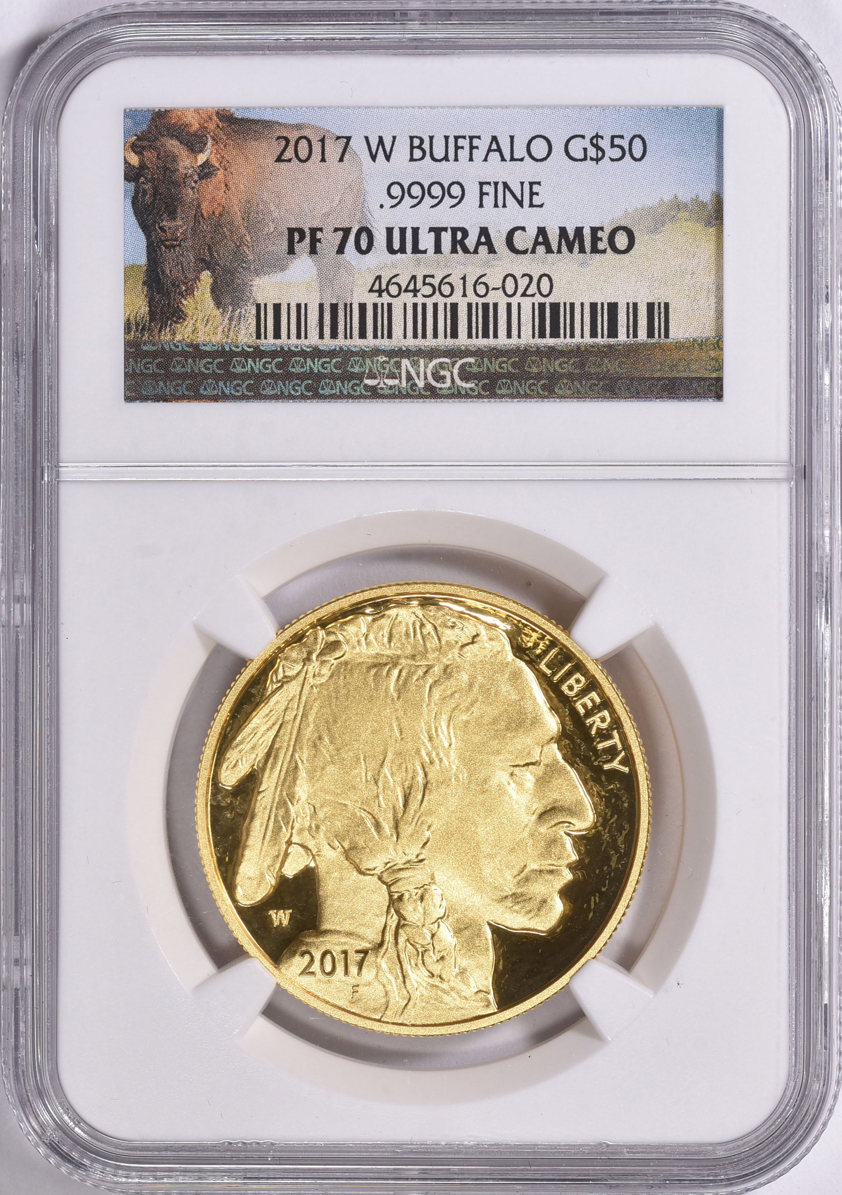 2017-W $50 One-Ounce Gold American Buffalo NGC Proof-70 UC (Item 1707297) | GreatCollections ...