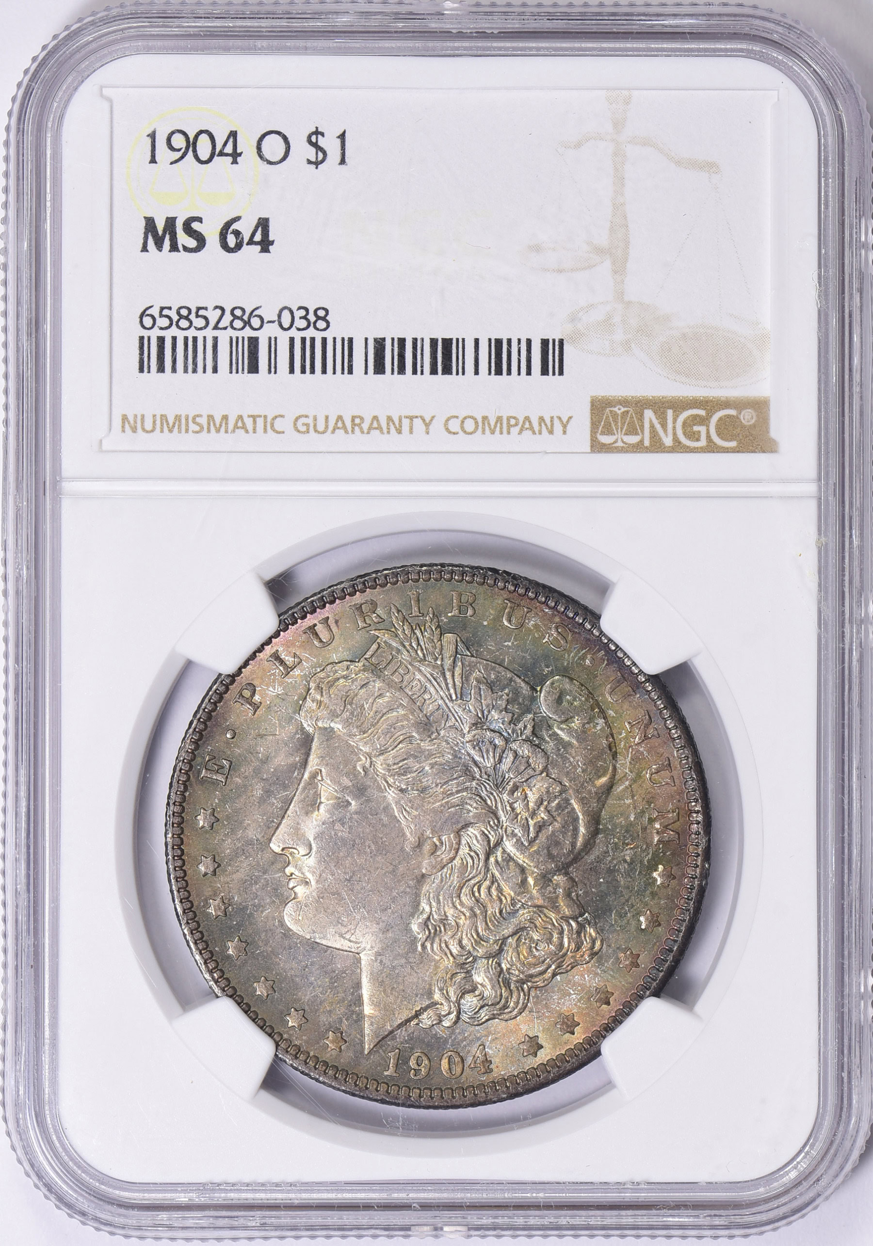 1904-O Morgan Silver Dollar NGC MS-64 (Toned) (Item 1707405) | GreatCollections Coin Auctions