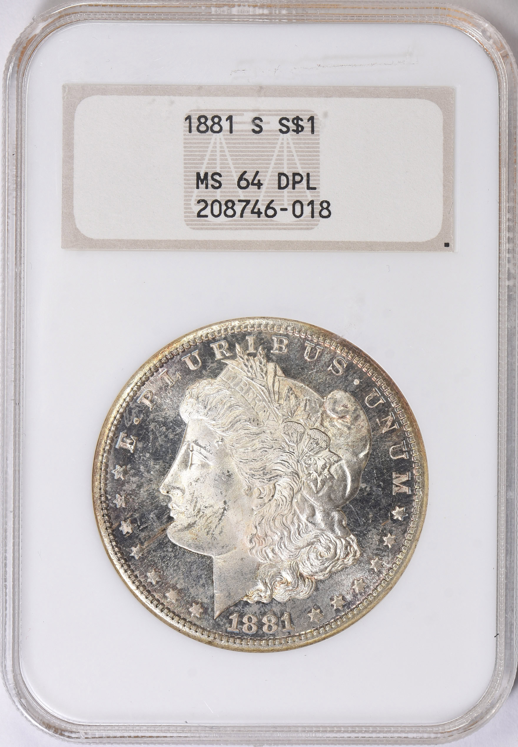 1881-S Morgan Silver Dollar NGC MS-64 DMPL OH (Toned) (Item 1707567) | GreatCollections Coin ...