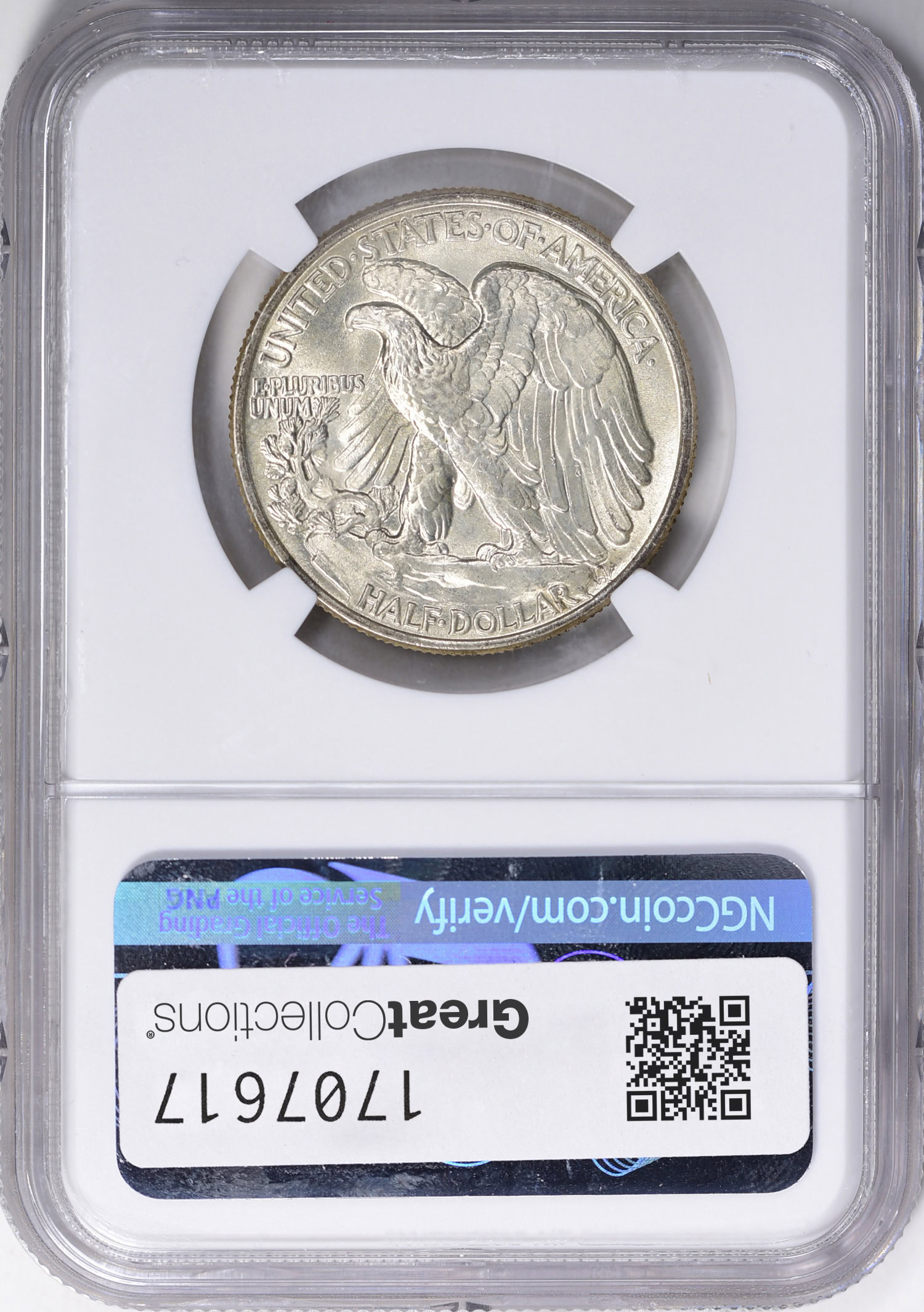 1946 Walking Liberty Half Dollar NGC MS-66 (CAC Green) (Toned) (Item 1707617) | GreatCollections ...