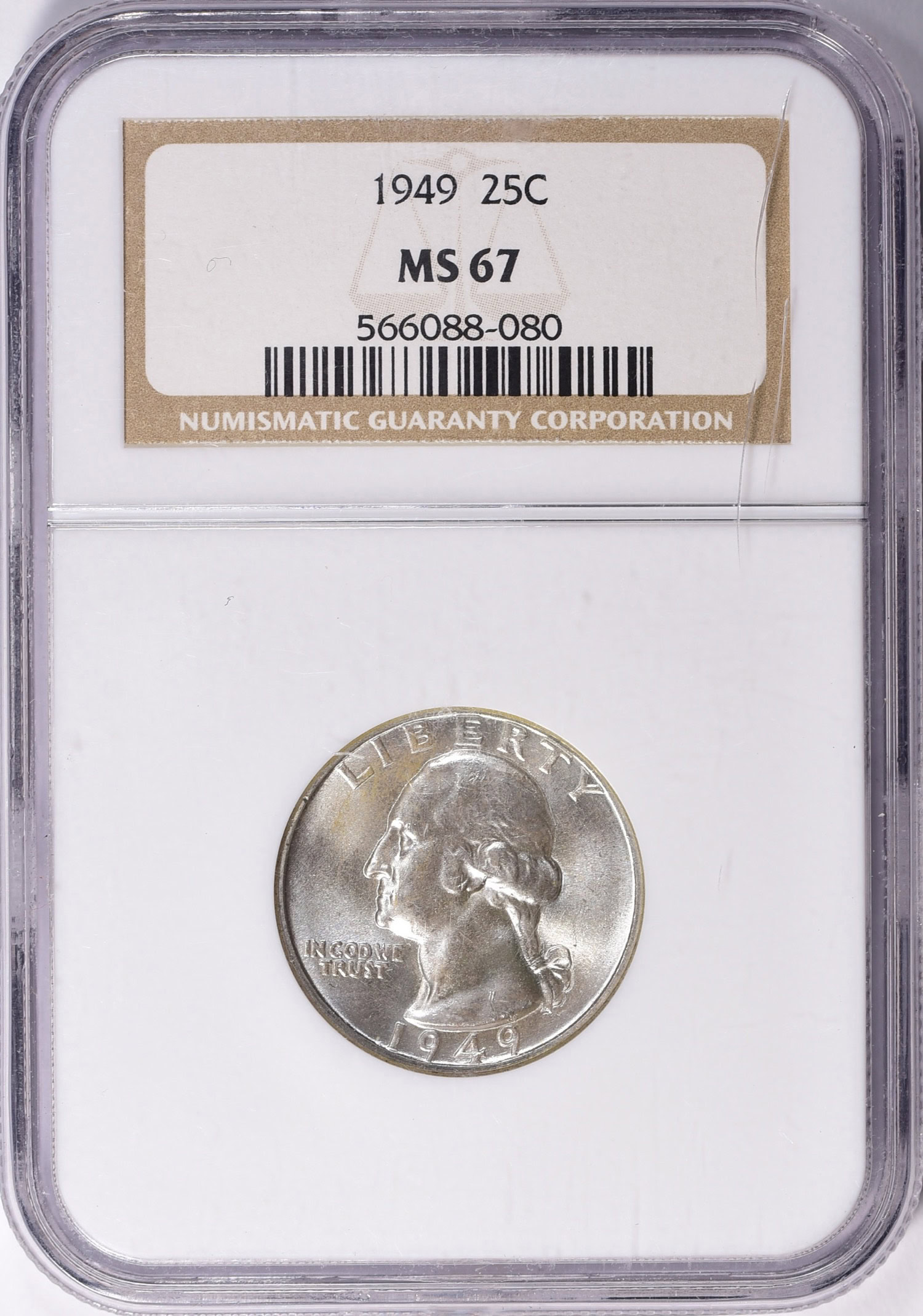 1949 Washington Quarter NGC MS-67 (Toned) (Item 1707662 ...