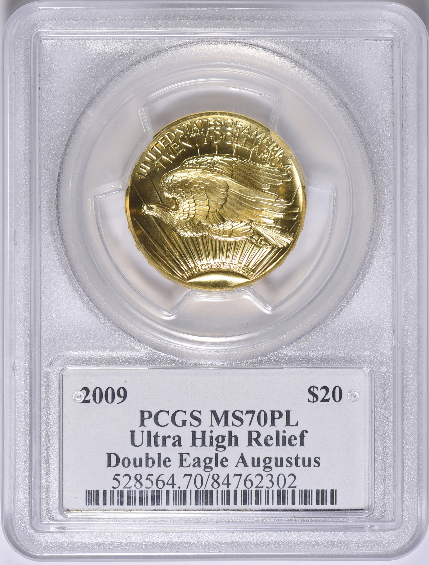 2009 MMIX Ultra High Relief $20 Gold PCGS MS-70 PL (Augustus Saint ...