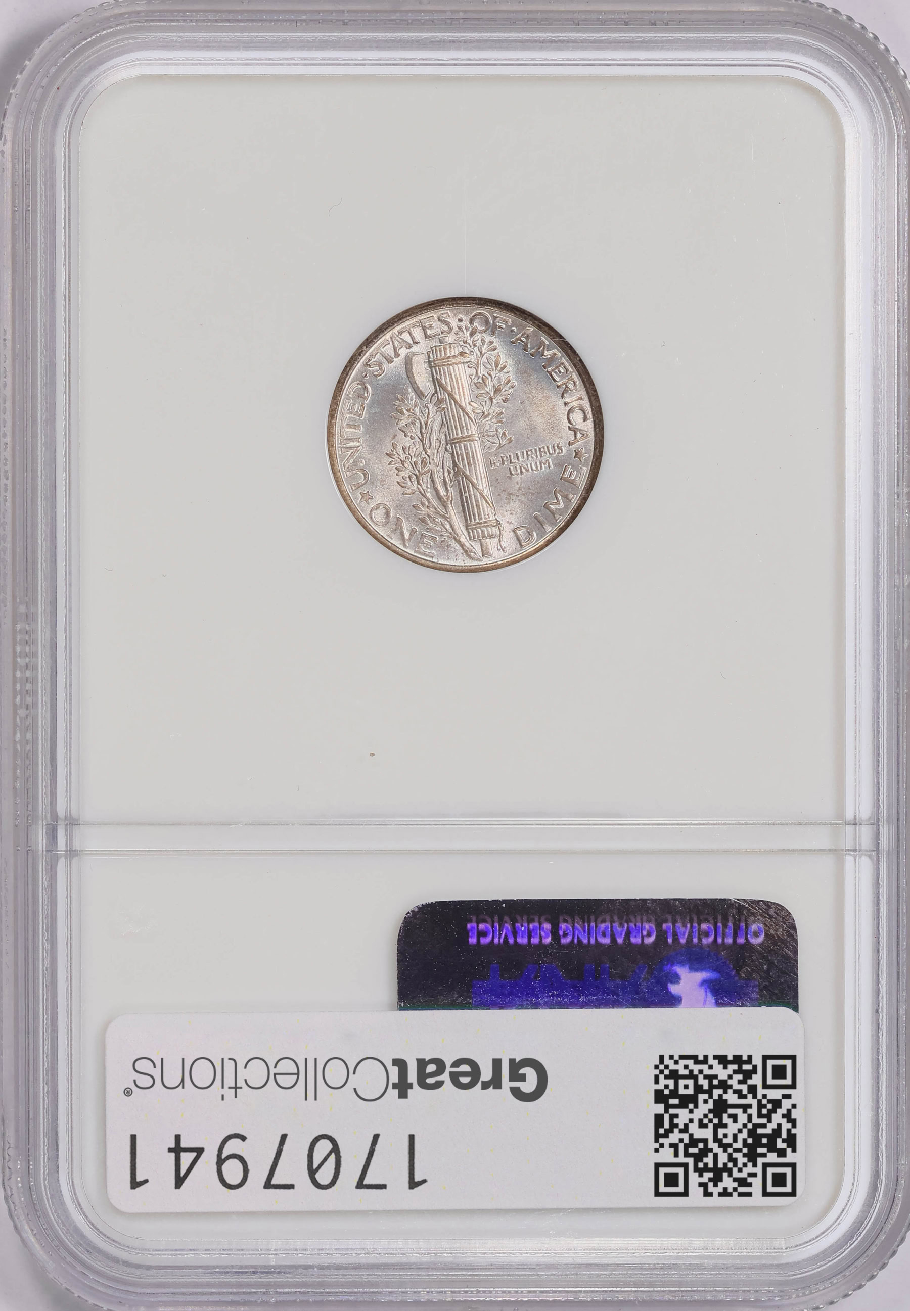 1926 Mercury Dime NGC MS-65 FB (CAC Green) (Eliasberg Collection) (Item ...