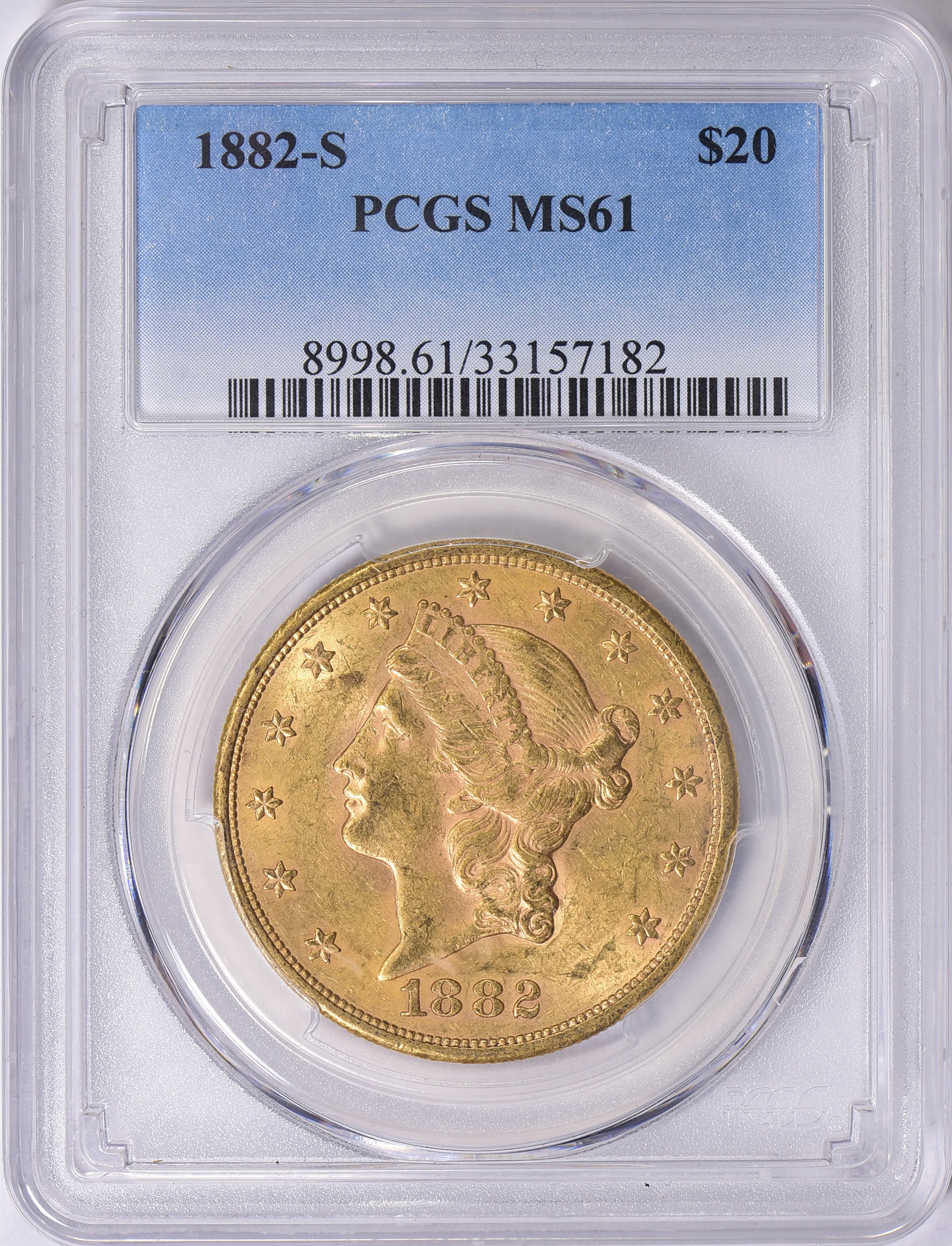 1882-S Liberty Gold Double Eagle PCGS MS-61 (Item 1708015 ...