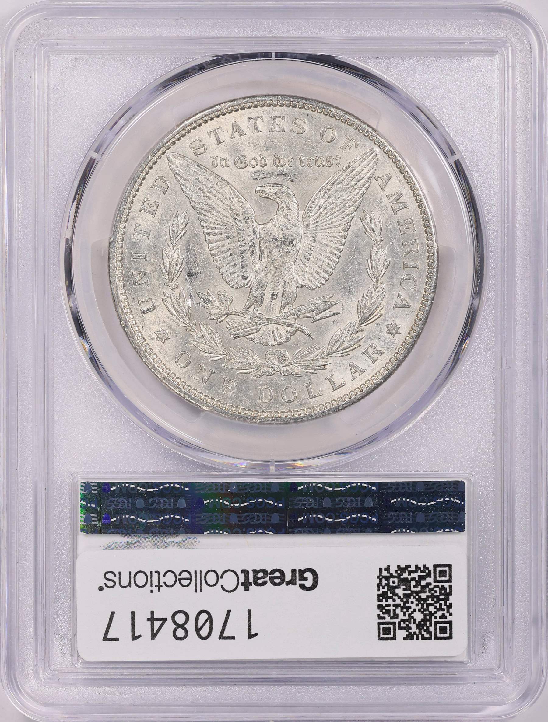 1900 Morgan Silver Dollar PCGS AU-53 (Morgan Silhouette Label) (Item 1708417) | GreatCollections ...