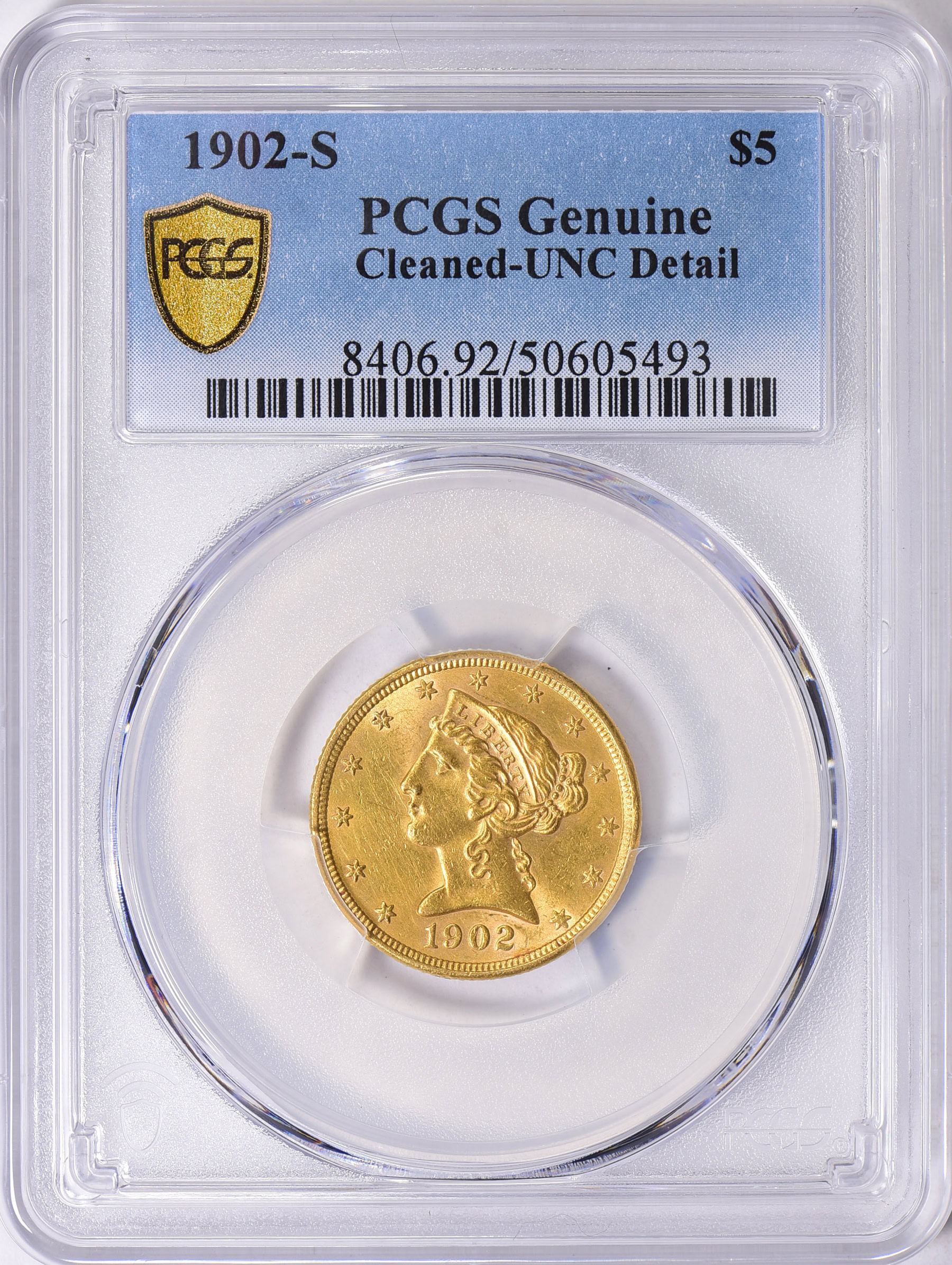 1902-S Liberty Gold Half Eagle PCGS Genuine Unc Details (Item 1708503 ...