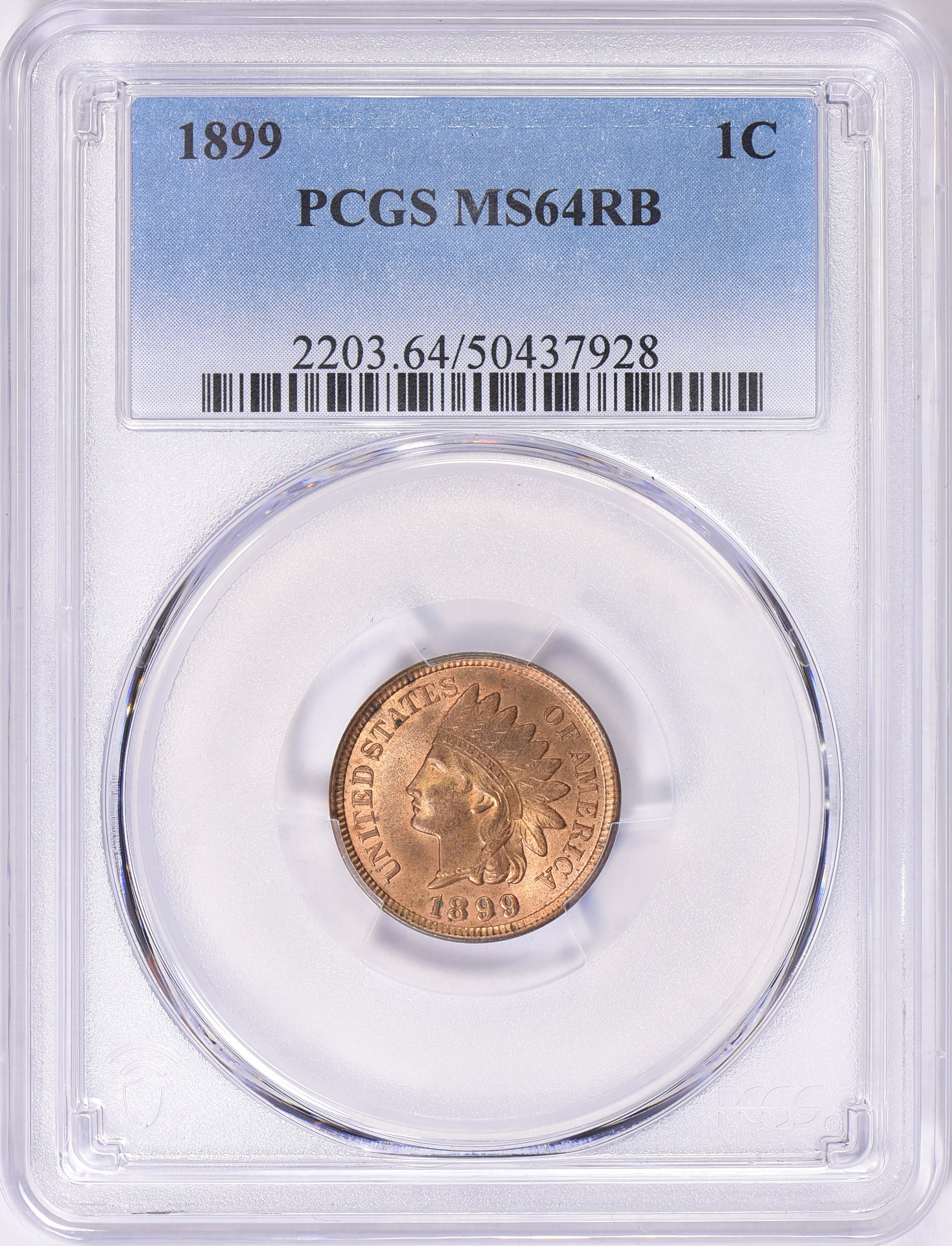 1899 Indian Cent PCGS MS-64 RB (Item 1708571) | GreatCollections Coin Auctions