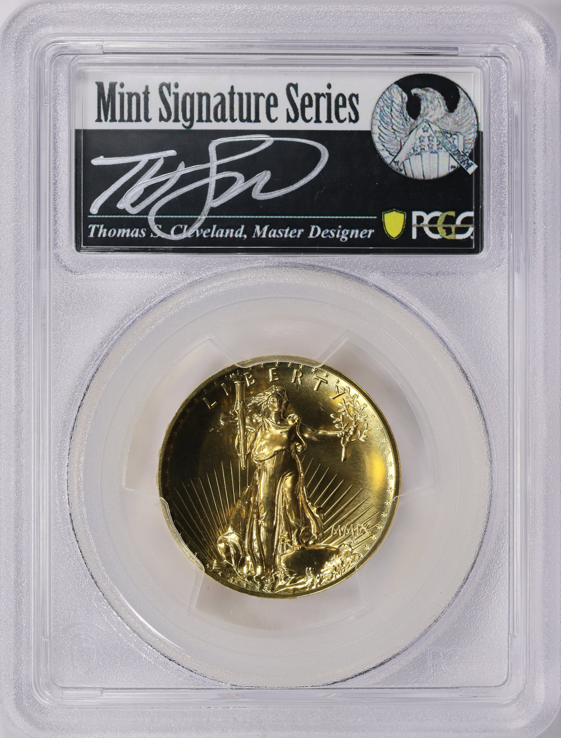 2009 MMIX Ultra High Relief $20 Gold Fine Gold PCGS MS-70 PL (Thomas ...