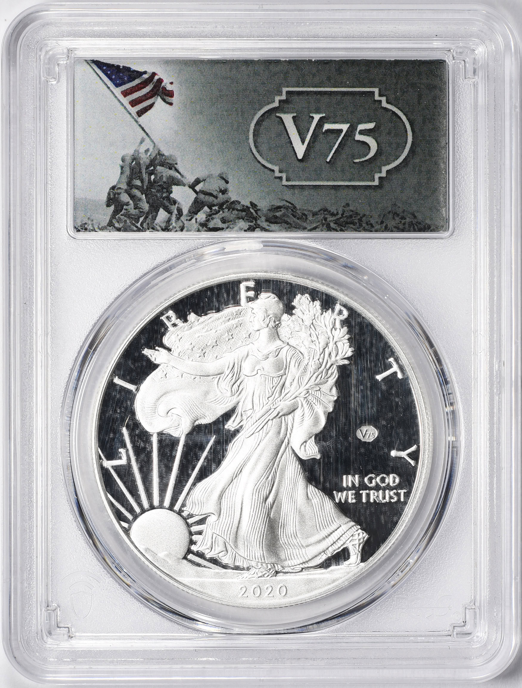 2020-W $1 Silver Eagle V75 Privy First Strike PCGS Proof-70 DCAM (V75 ...