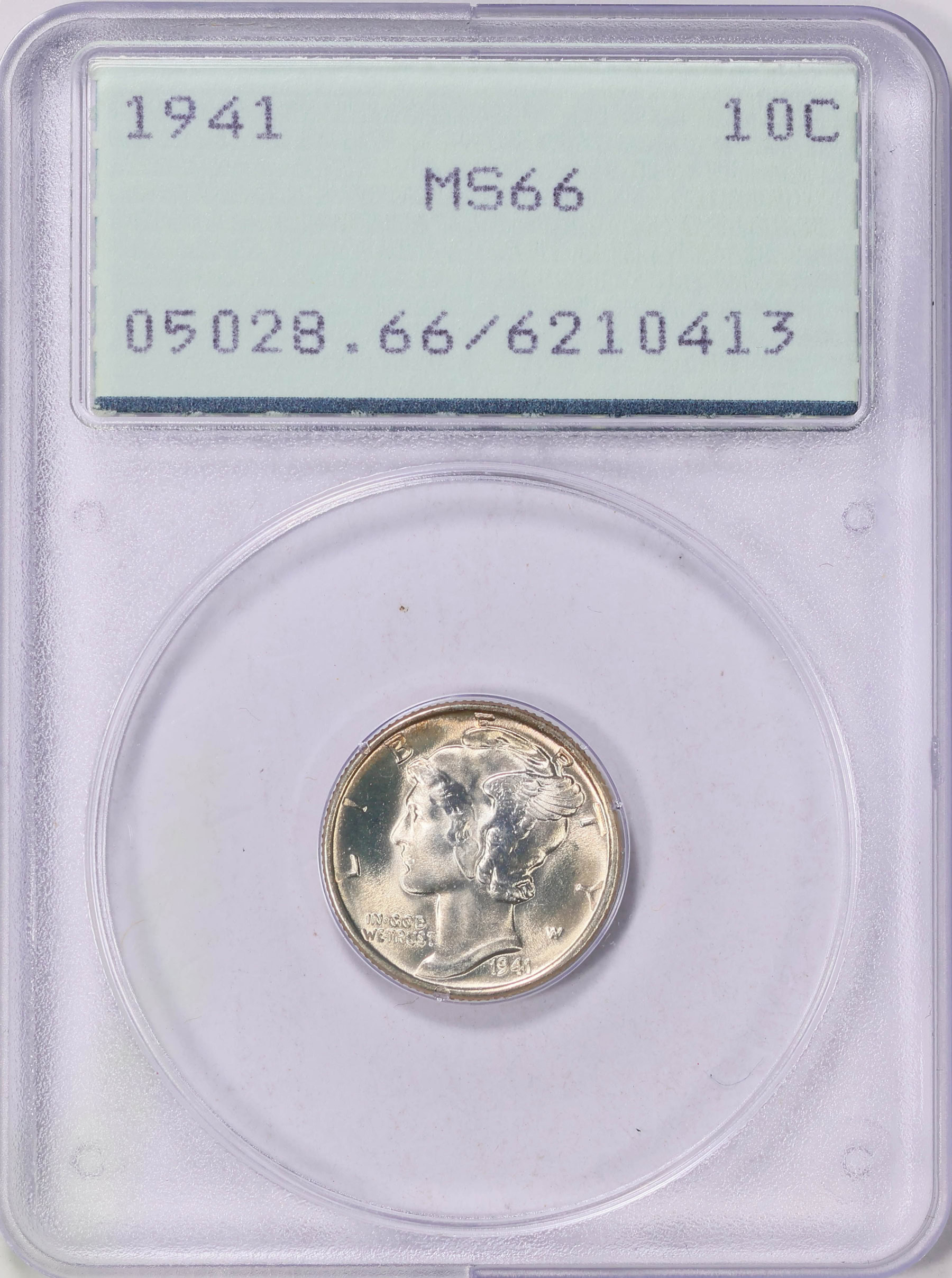 1941 Mercury Dime PCGS MS-66 OGH (1st Gen) (Item 1709078) | GreatCollections Coin Auctions
