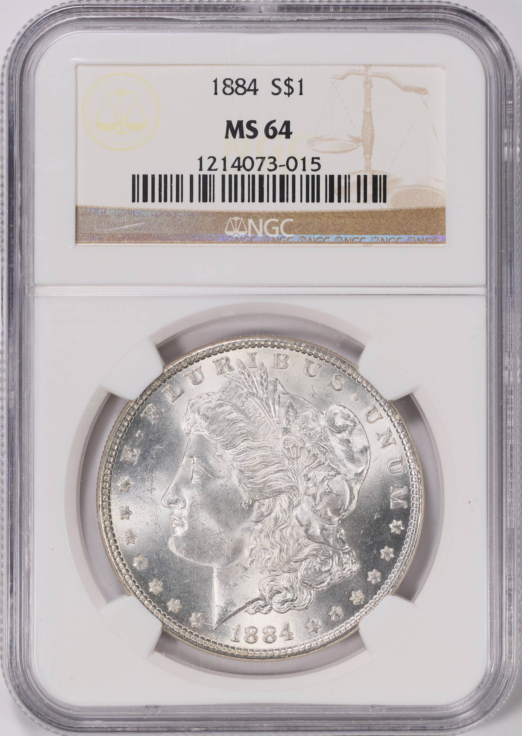 1884 Morgan Silver Dollar NGC MS-64 (Item 1709273) | GreatCollections Coin Auctions