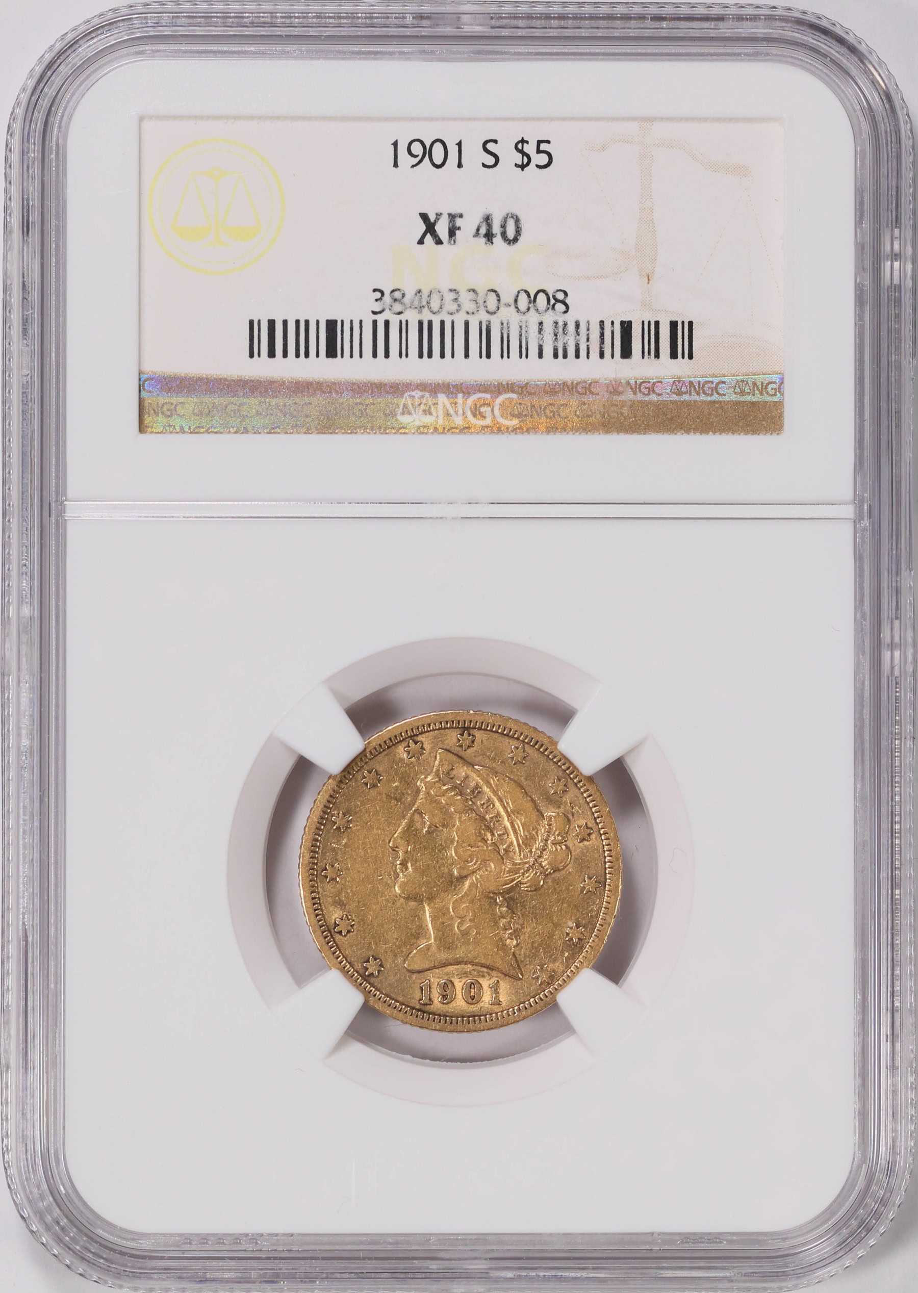 1901-S Liberty Gold Half Eagle NGC XF-40 (Item 1709293) | GreatCollections Coin Auctions