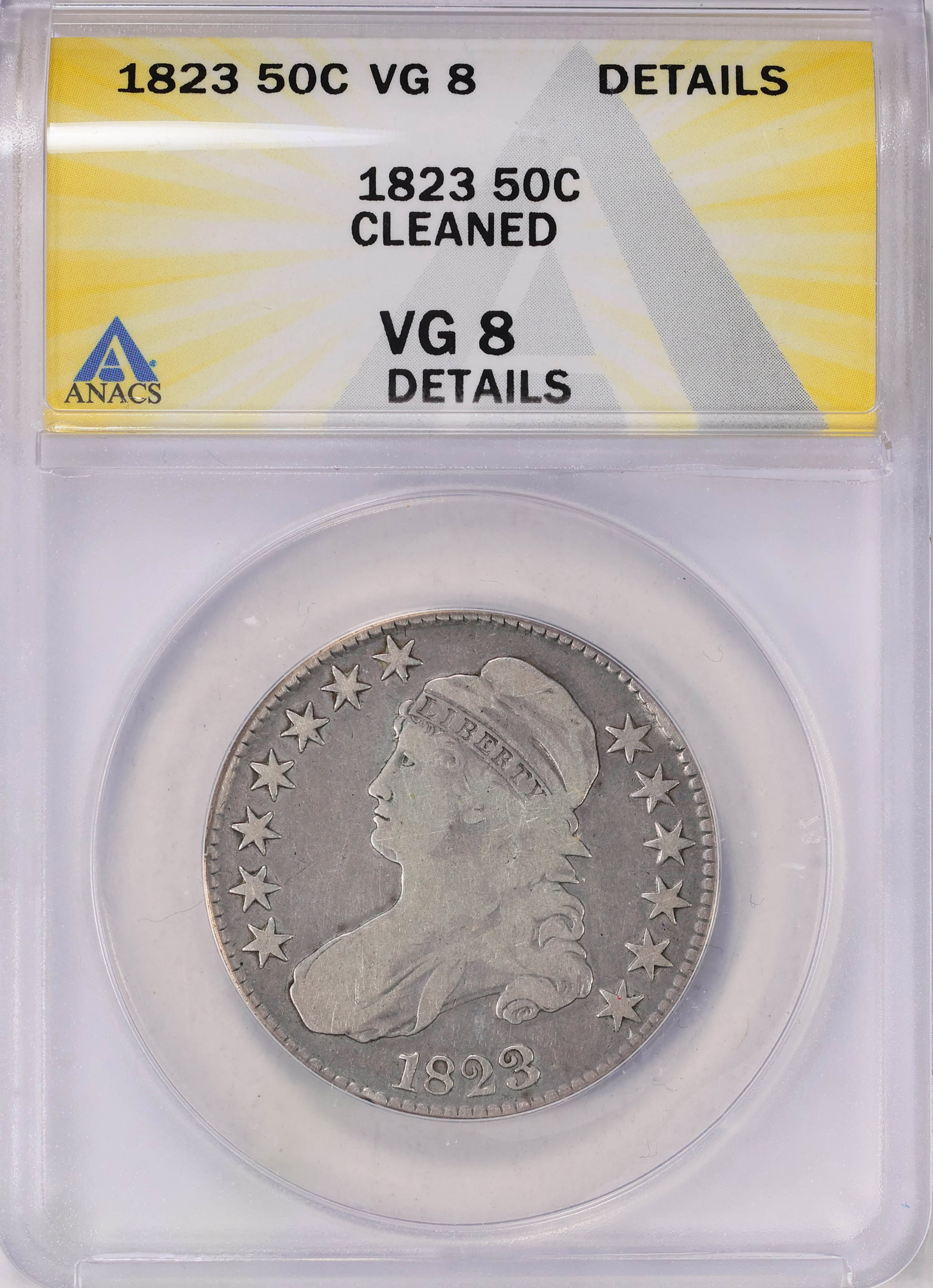 1823 Capped Bust Half Dollar ANACS VG-08 Details (Item 1709373 ...