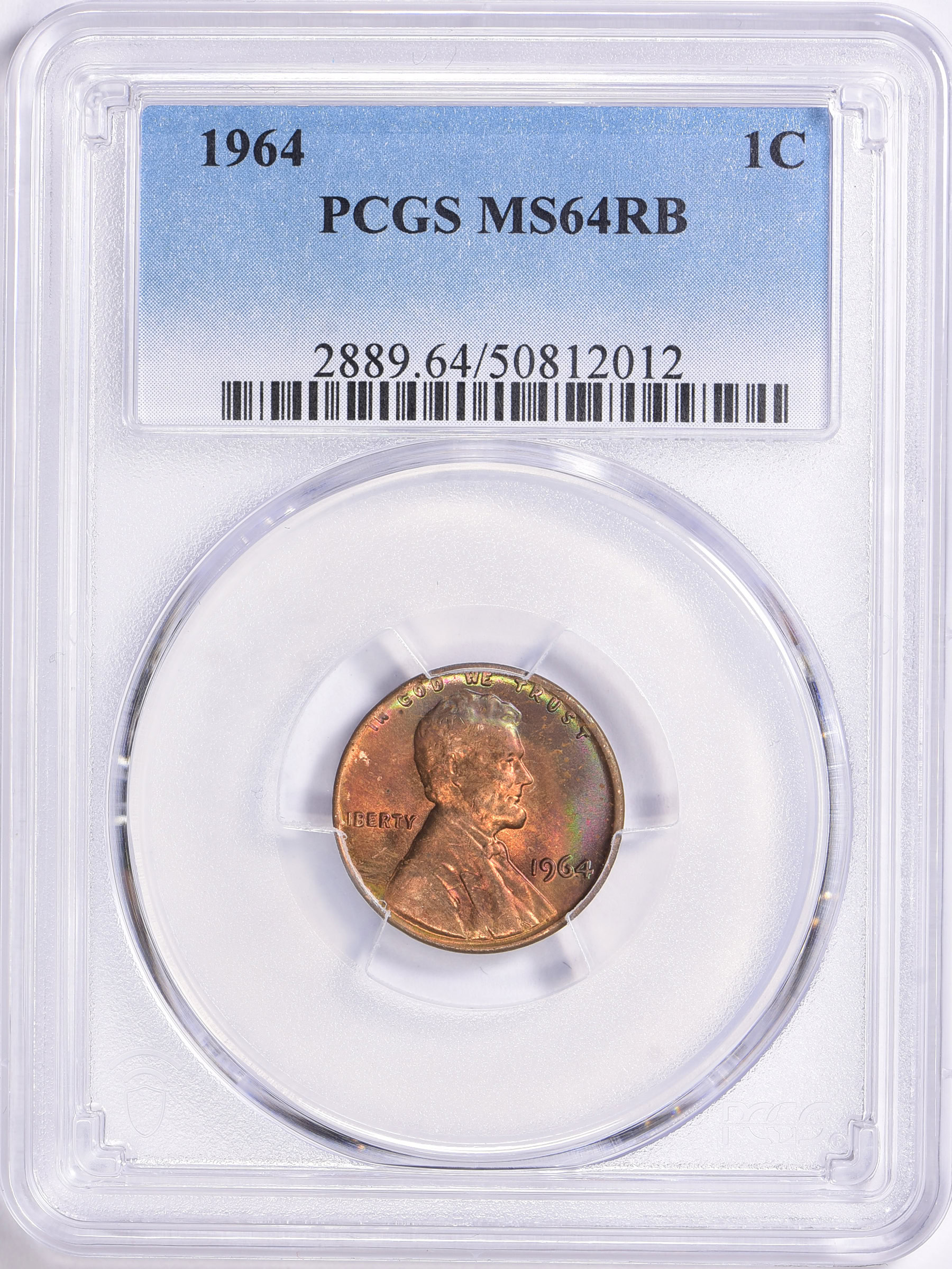 1964 Lincoln Cent PCGS MS-64 RB (Toned) (Item 1709681 ...