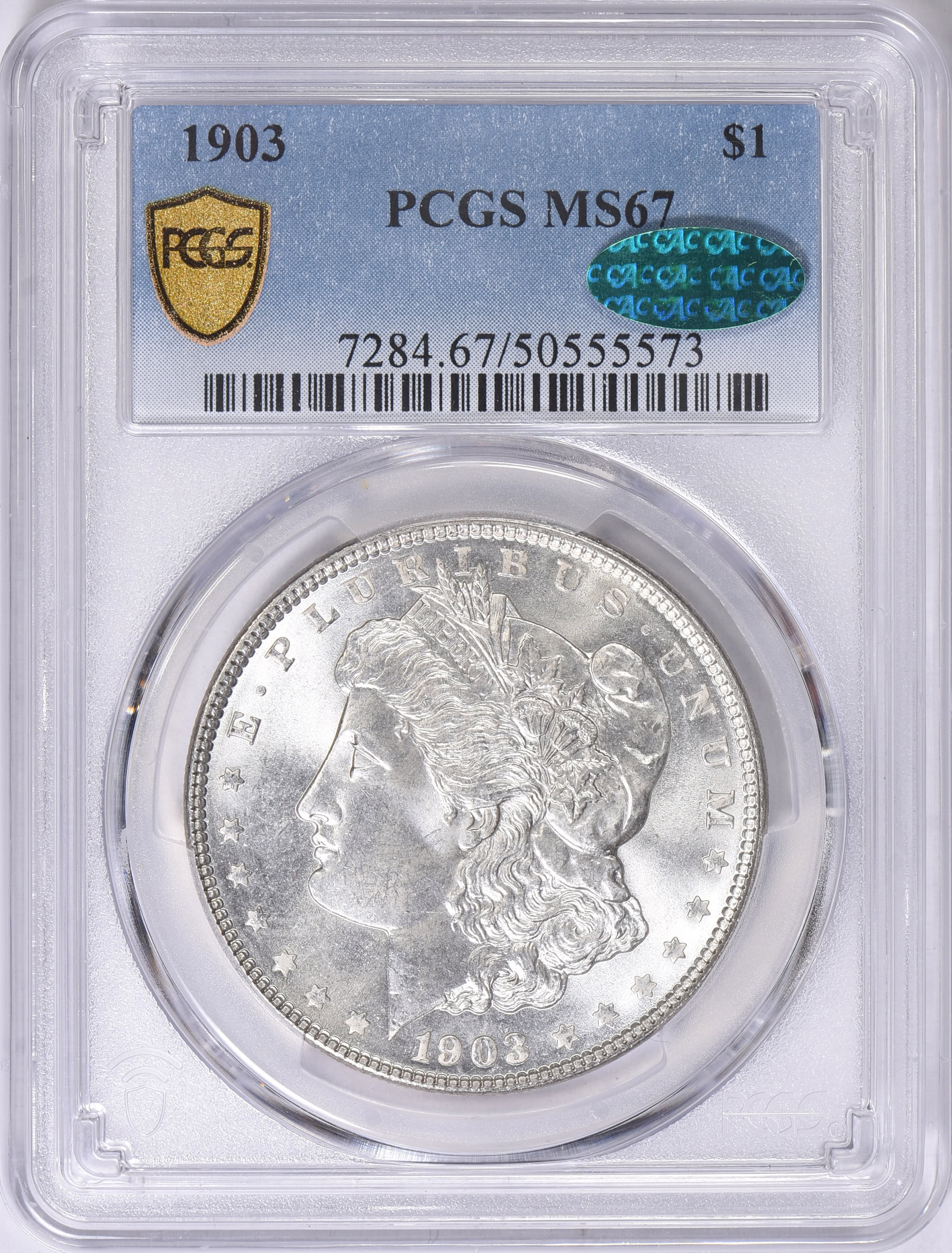 1903 Morgan Silver Dollar PCGS MS-67 (CAC Green) (Item 1709792 ...