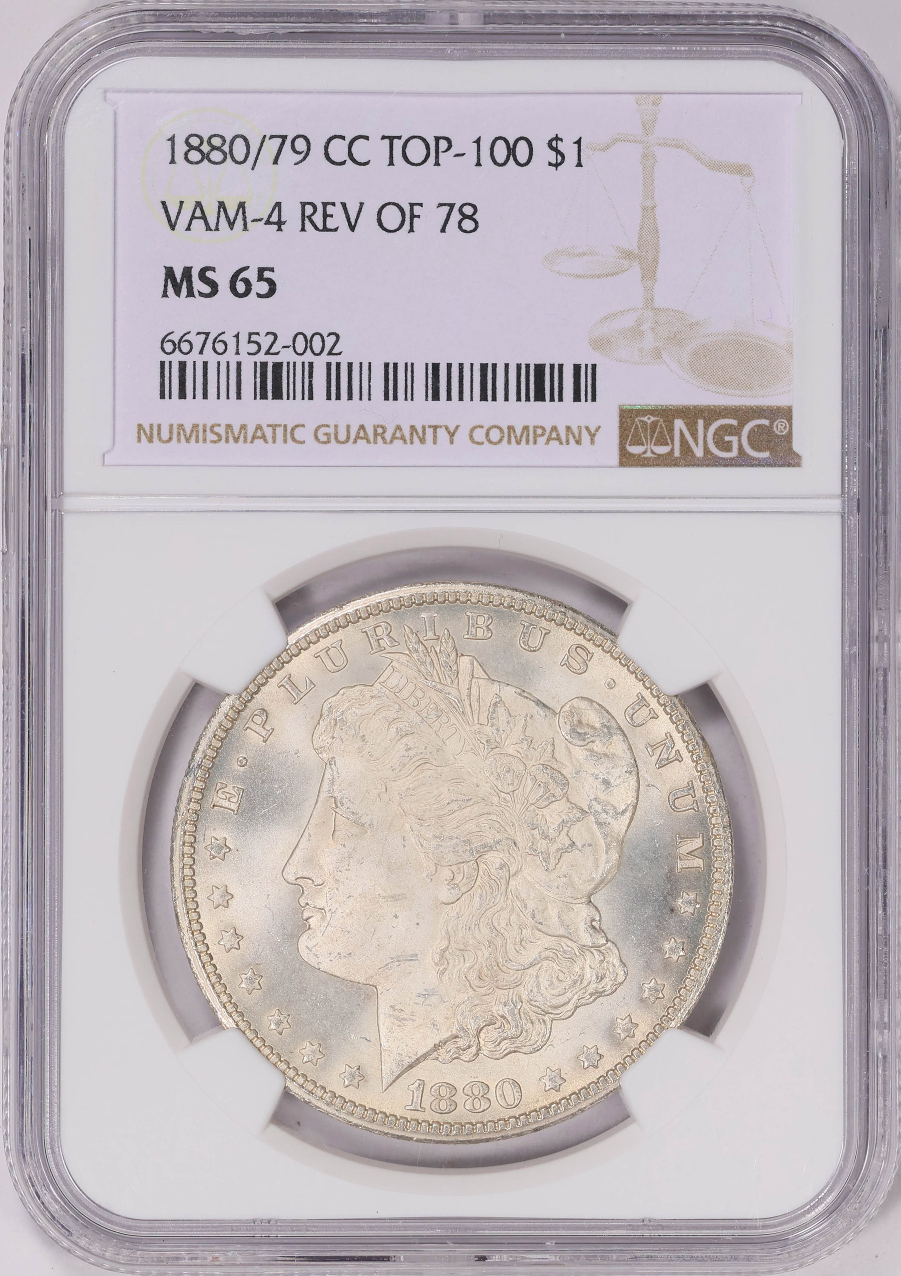 1880/79-CC Morgan Silver Dollar Reverse of 78 VAM-4 NGC MS-65 (Item 1709856) | GreatCollections ...