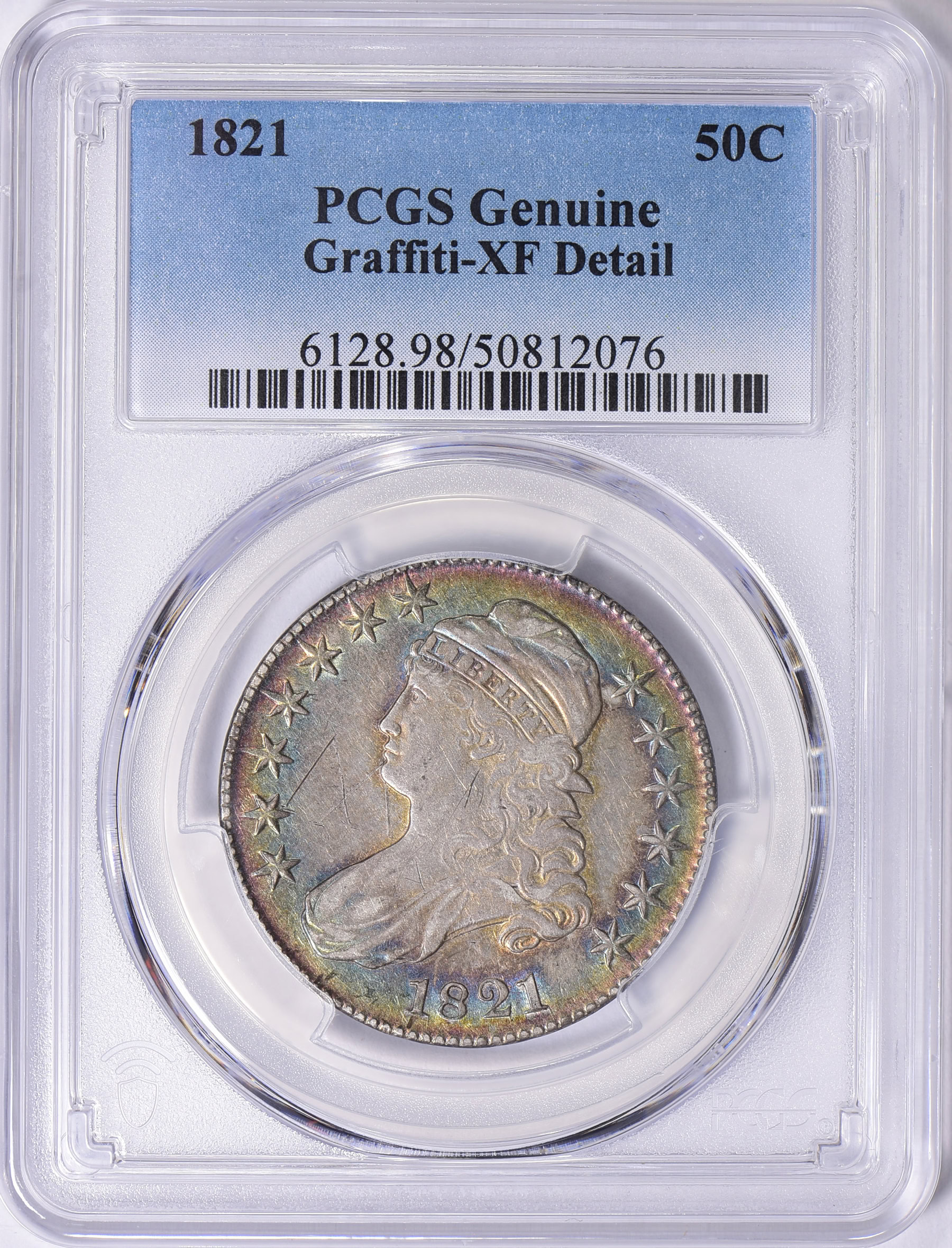 1821 Capped Bust Half Dollar PCGS Genuine XF Details (Item 1710006) | GreatCollections Coin Auctions