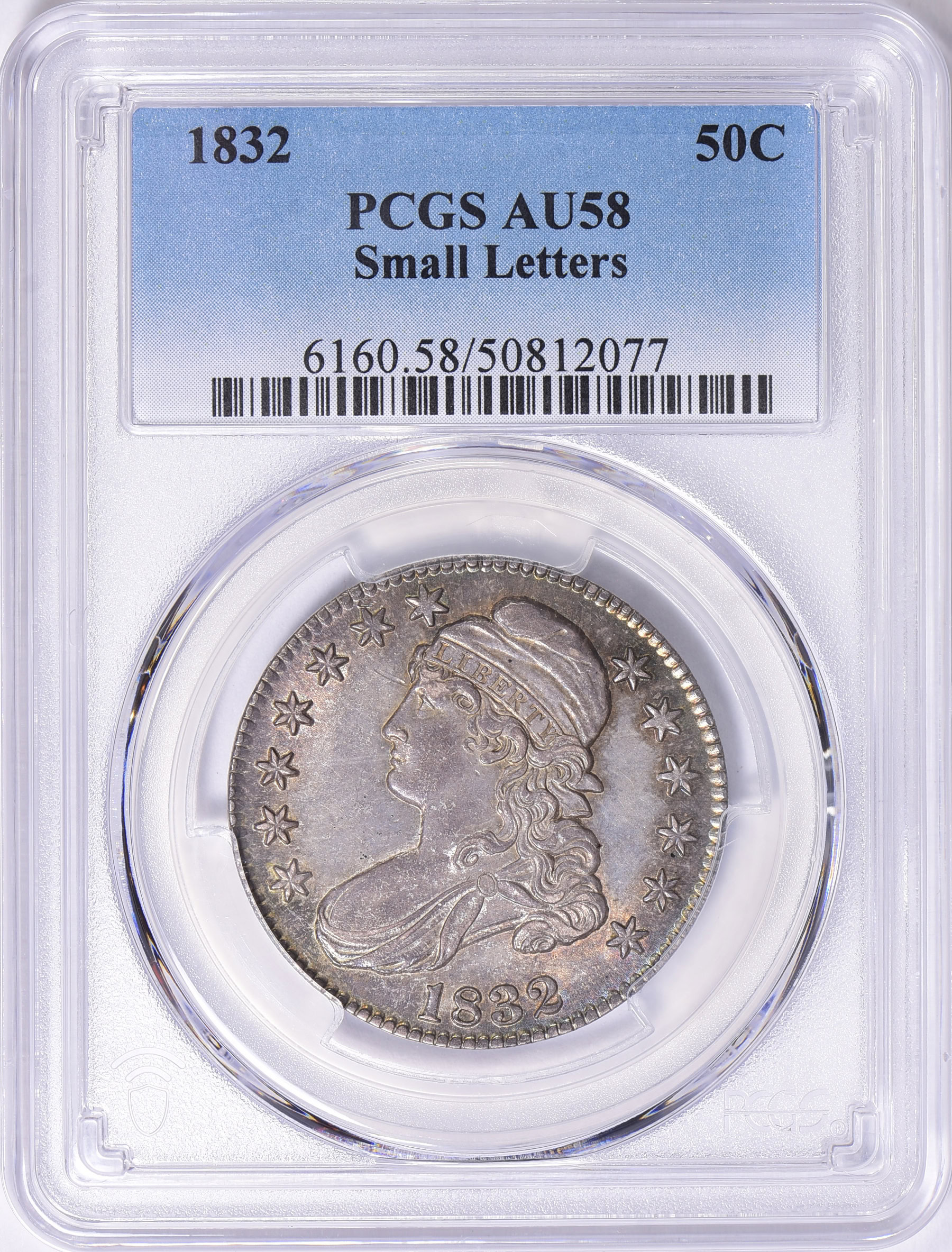 1832 Capped Bust Half Dollar Small Letters PCGS AU-58 (Toned) (Item ...
