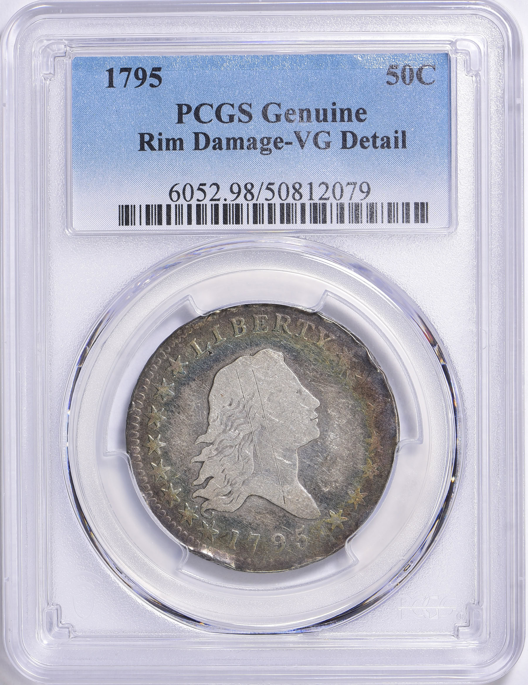 1795 Flowing Hair Half Dollar PCGS Genuine VG Details (Item 1710009) | GreatCollections Coin ...