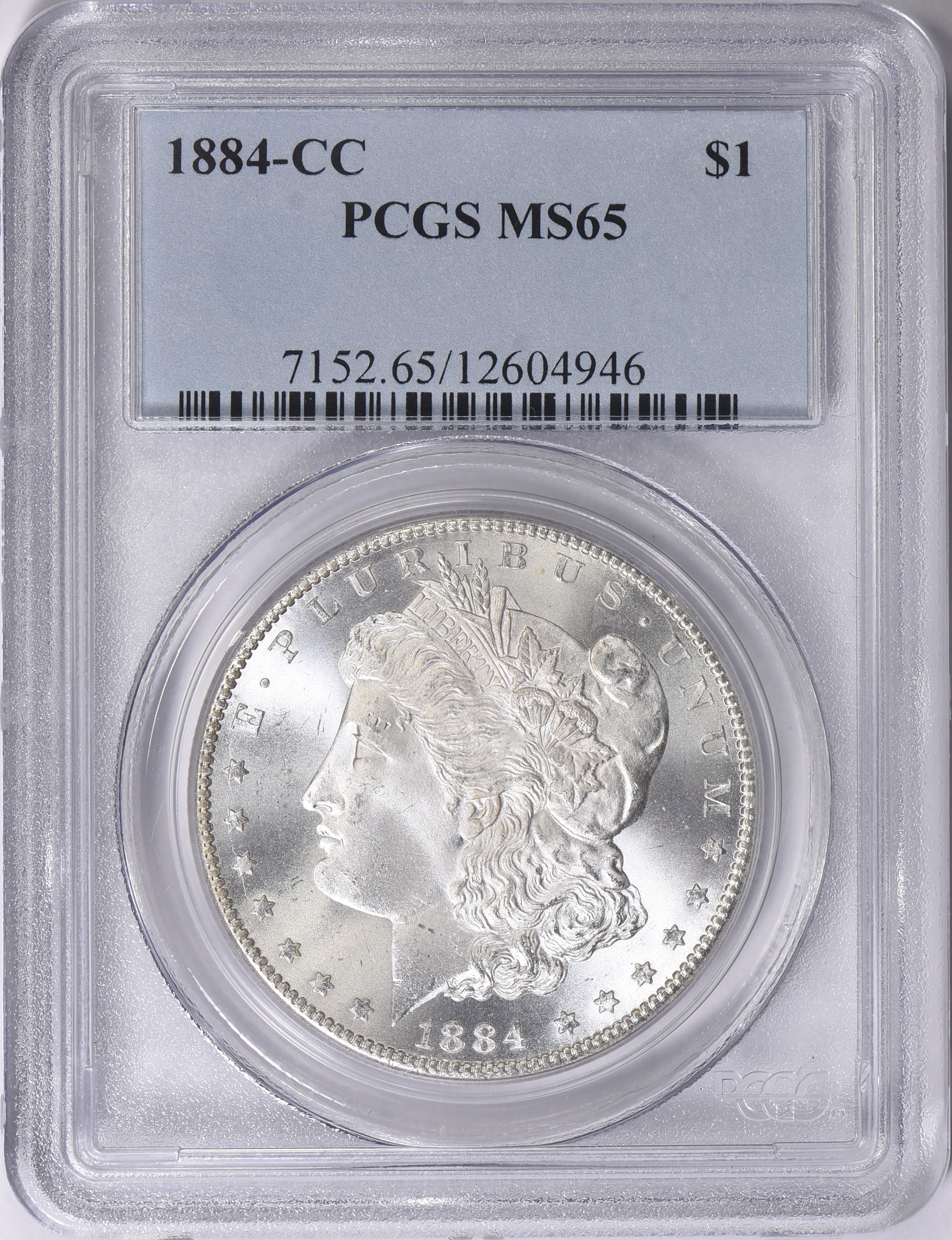 1884-CC Morgan Silver Dollar PCGS MS-65 (Item 1710175) | GreatCollections Coin Auctions