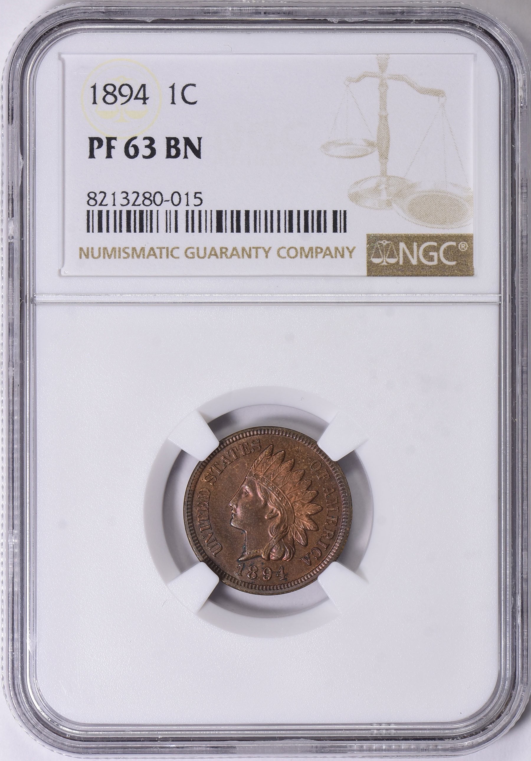 1894 Indian Cent NGC Proof-63 BN (Item 1710215) | GreatCollections Coin ...