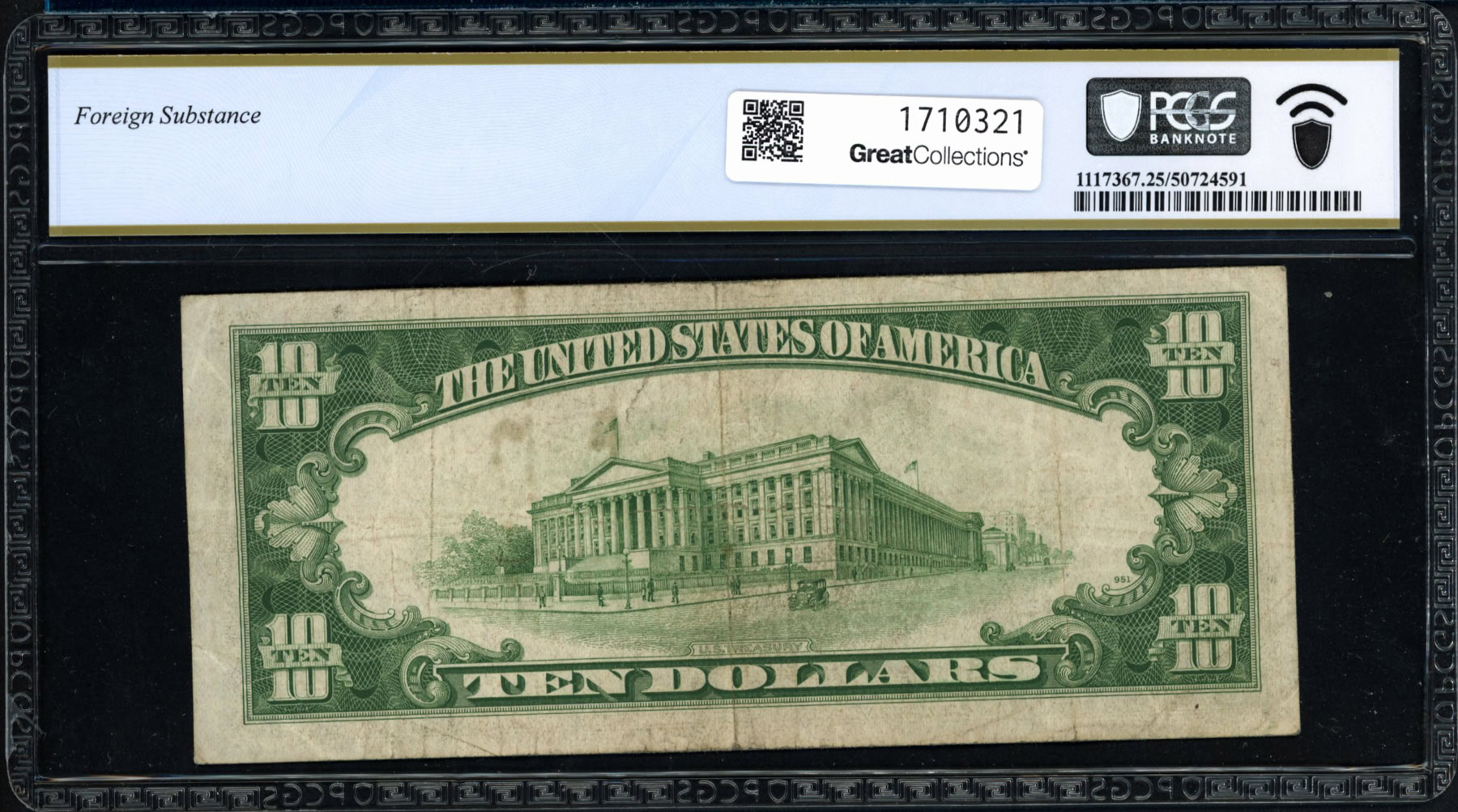 Fr. 2309 (BA Block) 1934A $10 N. Africa WWII Emergency Issue Note ...