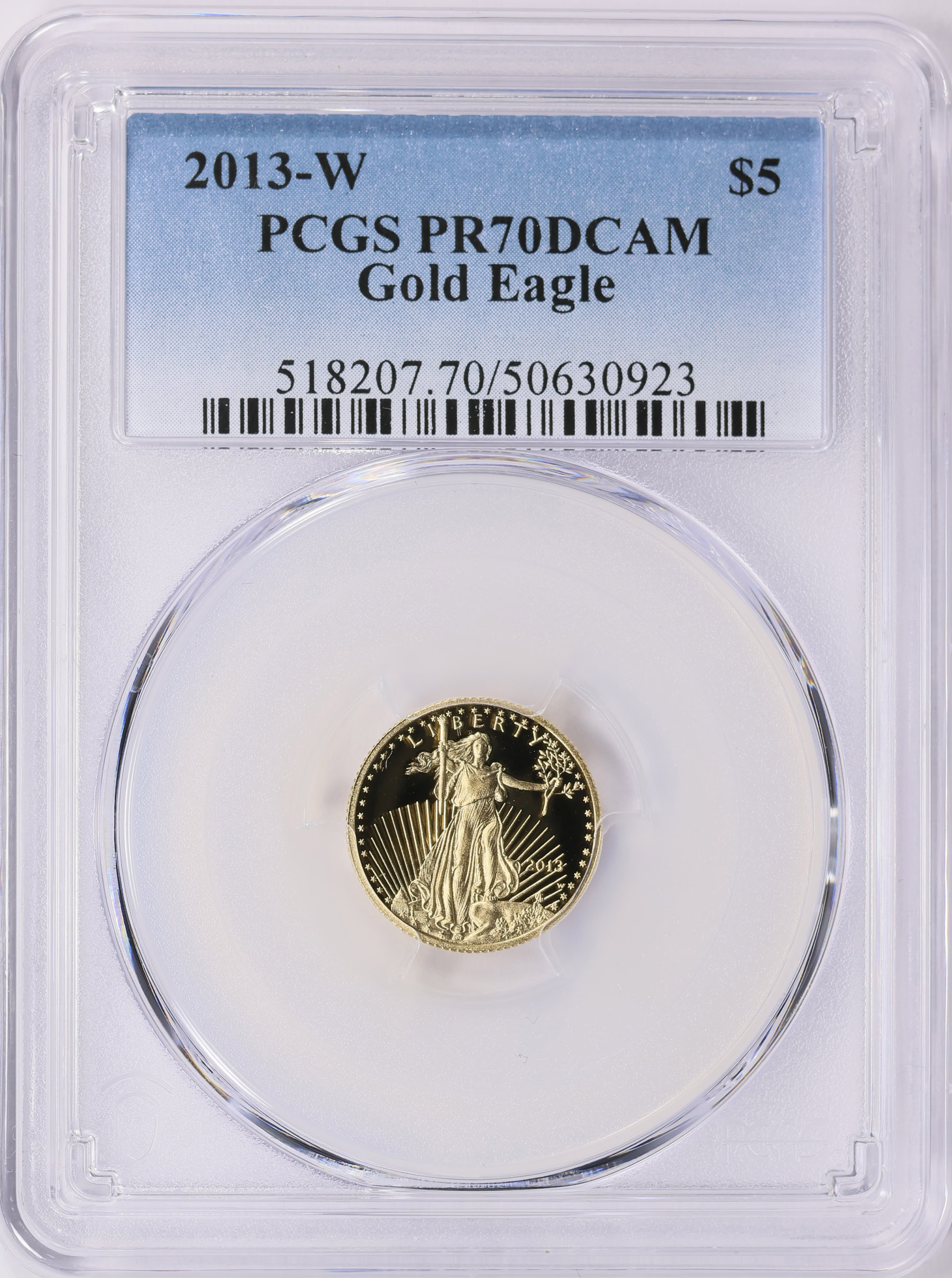 2013-W $5 Tenth-Ounce Gold American Eagle PCGS Proof-70 DCAM (Item ...