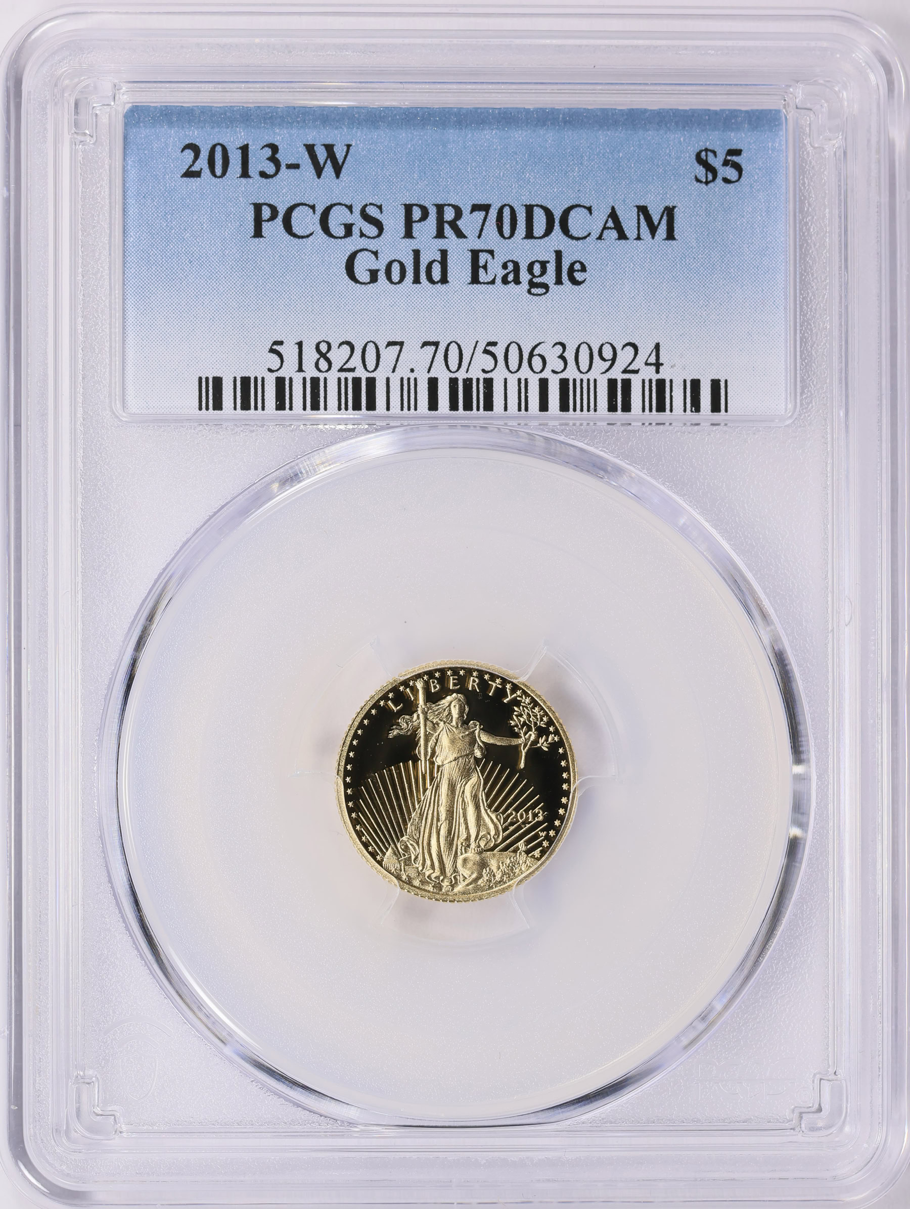 2013-W $5 Tenth-Ounce Gold American Eagle PCGS Proof-70 DCAM (Item ...