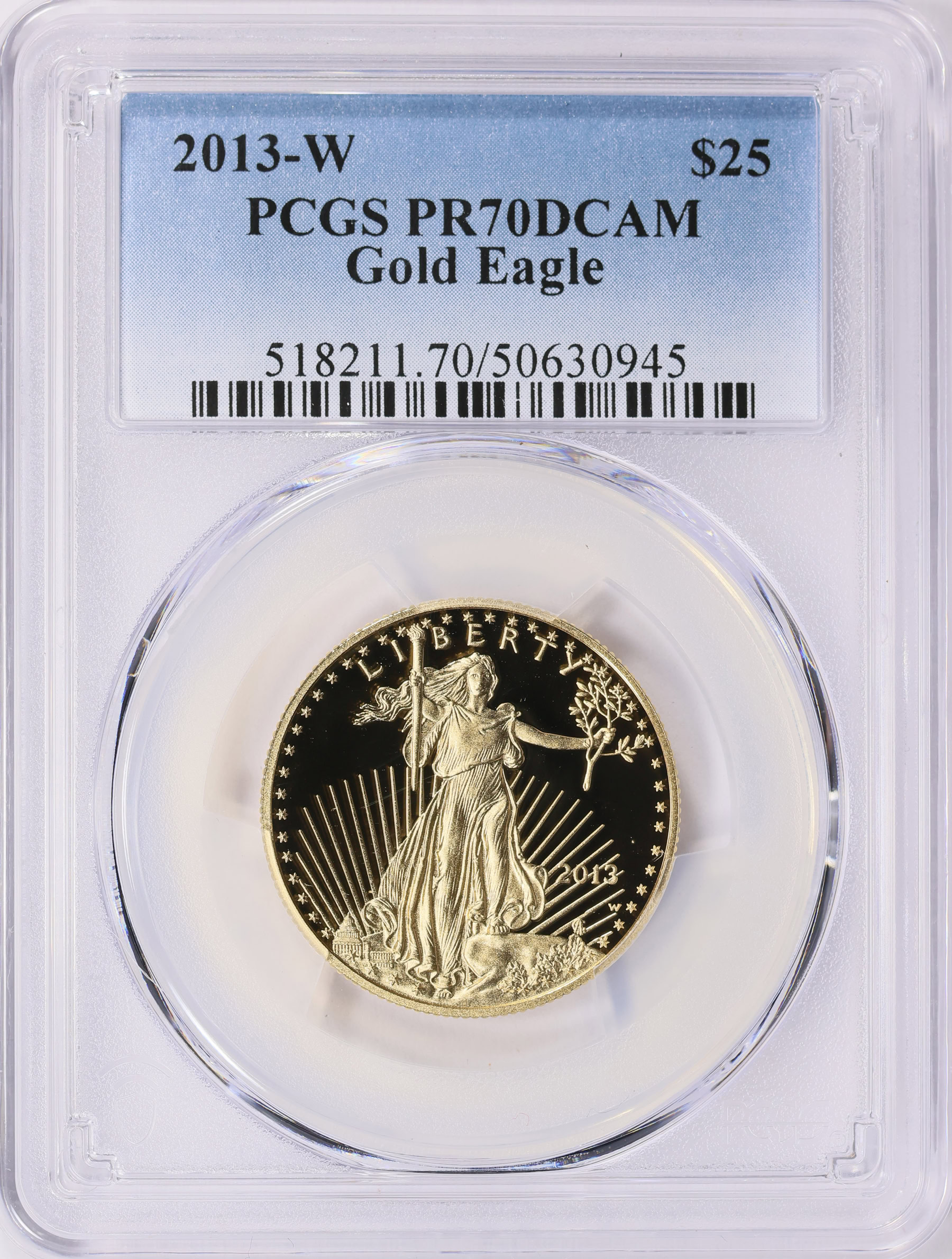 2013-W $25 Half-Ounce Gold American Eagle PCGS Proof-70 DCAM (Item ...