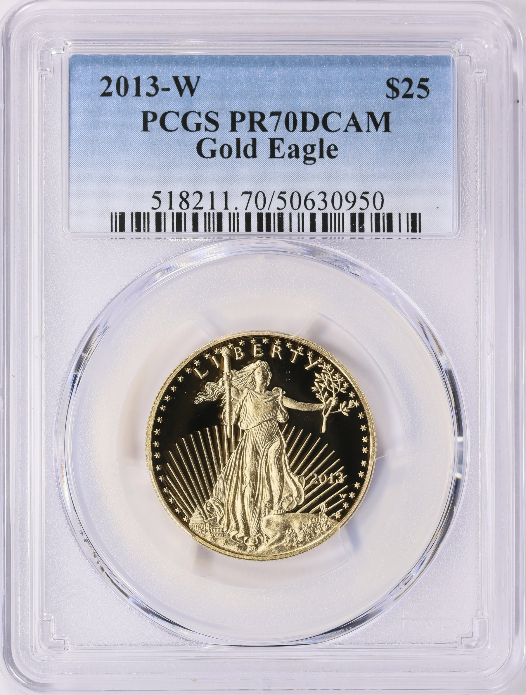 2013-W $25 Half-Ounce Gold American Eagle PCGS Proof-70 DCAM (Item ...