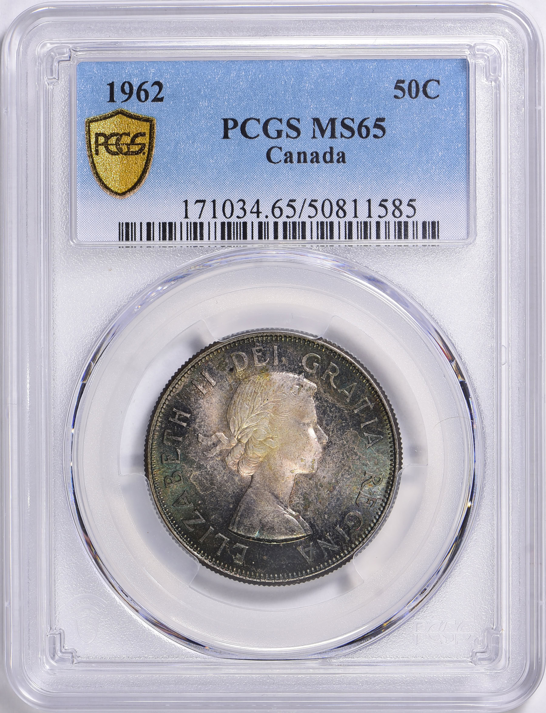 Canada 1962 Silver 50 Cents KM-56 PCGS MS-65 (Toned) (Item 1710491 ...