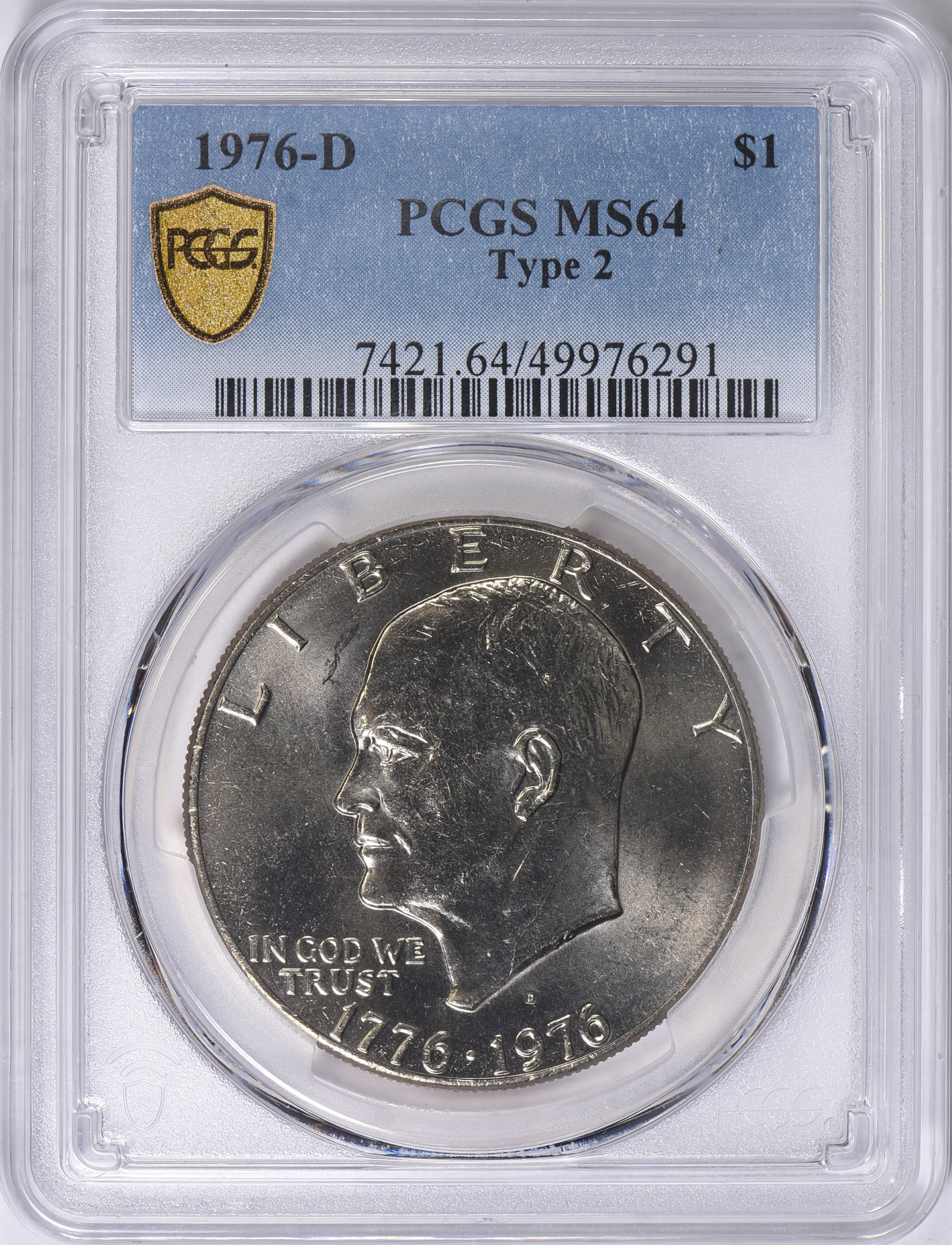 1976-D Eisenhower Dollar Type 2 PCGS MS-64 (Item 1710509 ...