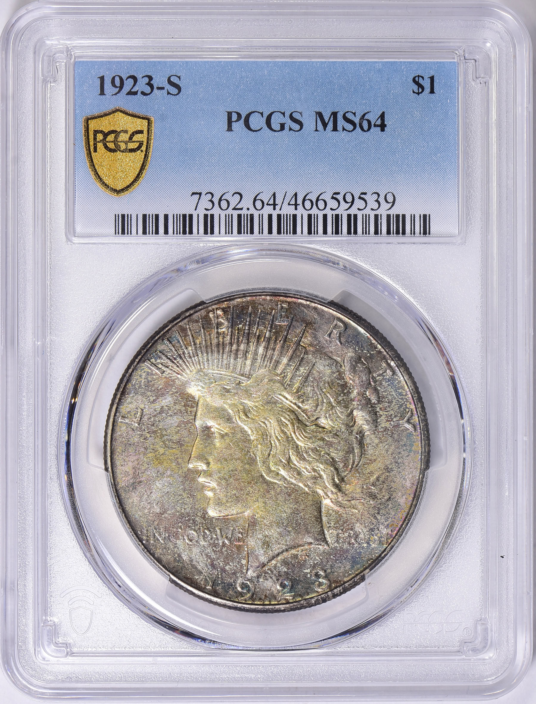 1923-S Peace Silver Dollar PCGS MS-64 (Toned) (Item 1710552 ...