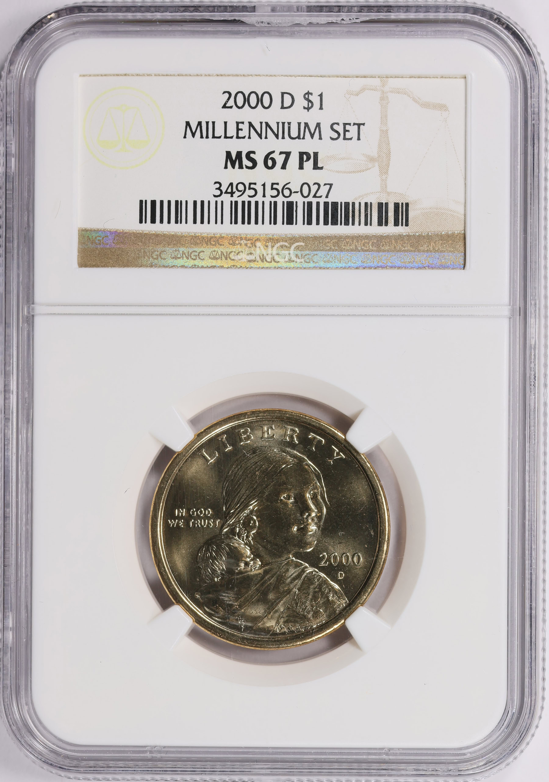 2000-D Sacagawea Dollar (From the Millennium Set) NGC MS-67 PL (Item ...