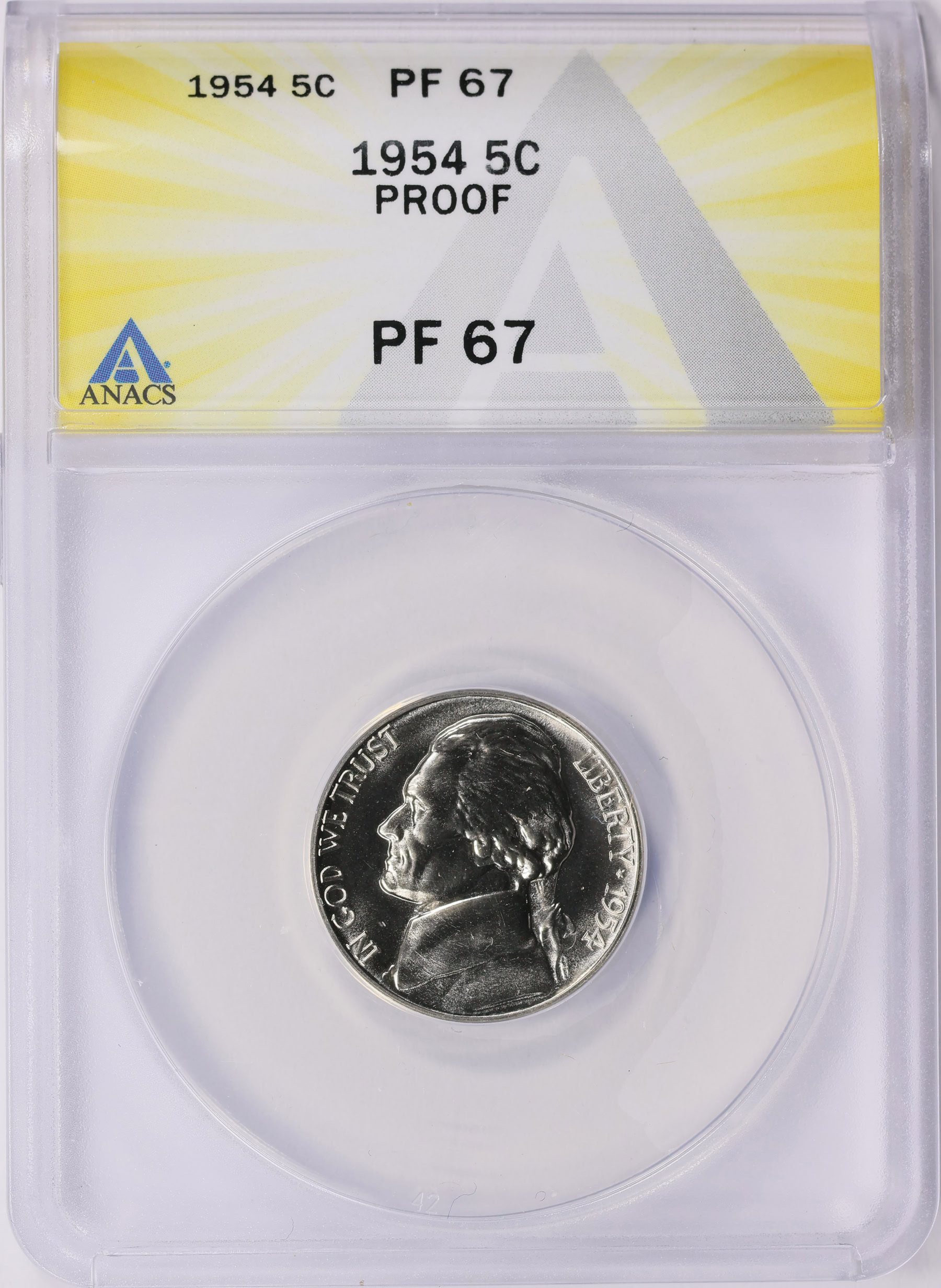 1954 Jefferson Nickel ANACS Proof-67 (Item 1710712) | GreatCollections Coin Auctions