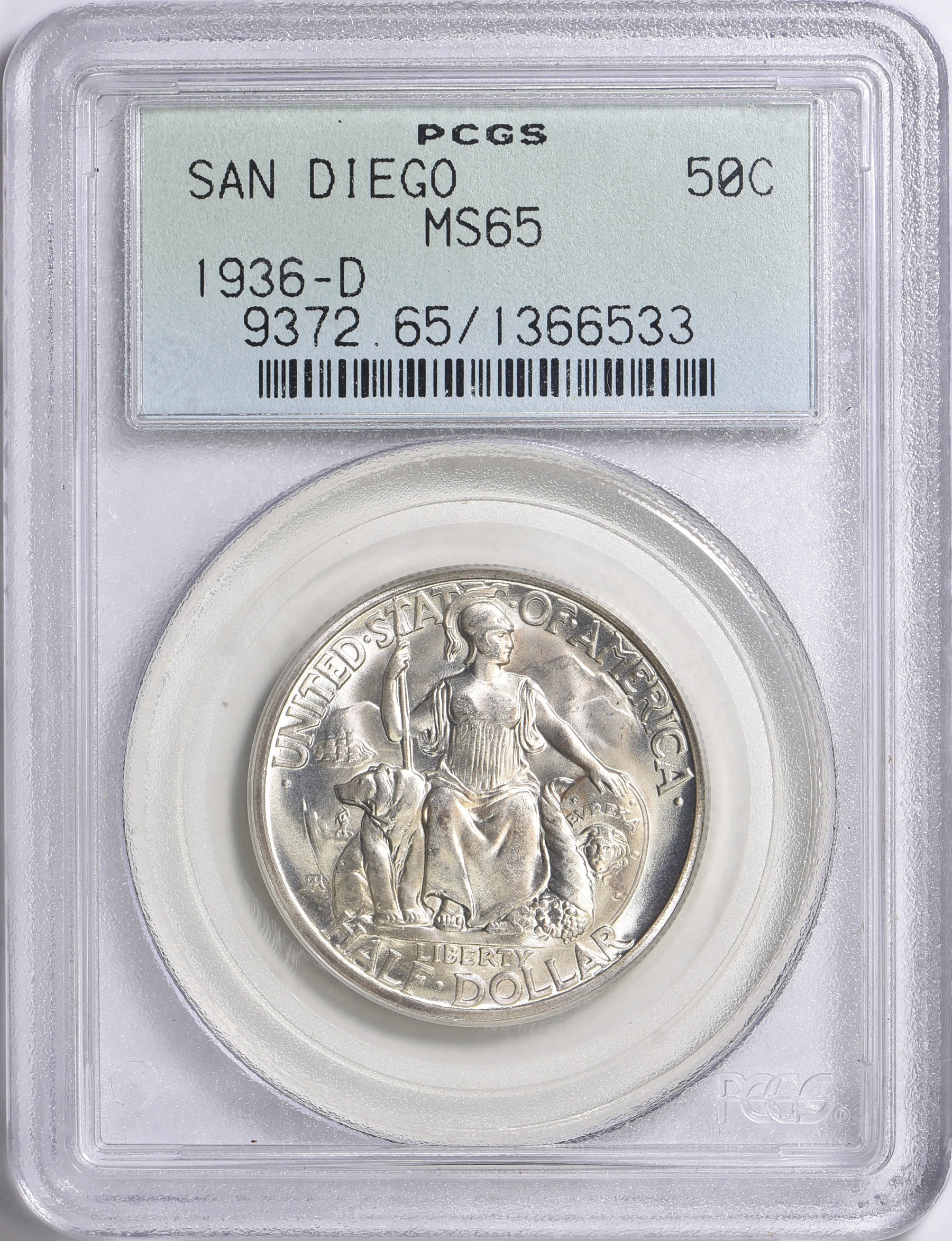 1936-D San Diego, California Pacific International Exposition Half ...