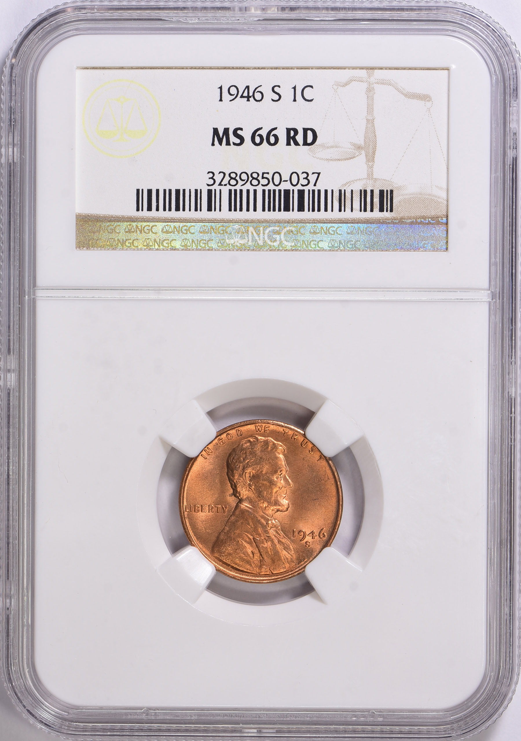 1946-S Lincoln Cent NGC MS-66 RD (Item 1710814) | GreatCollections Coin Auctions