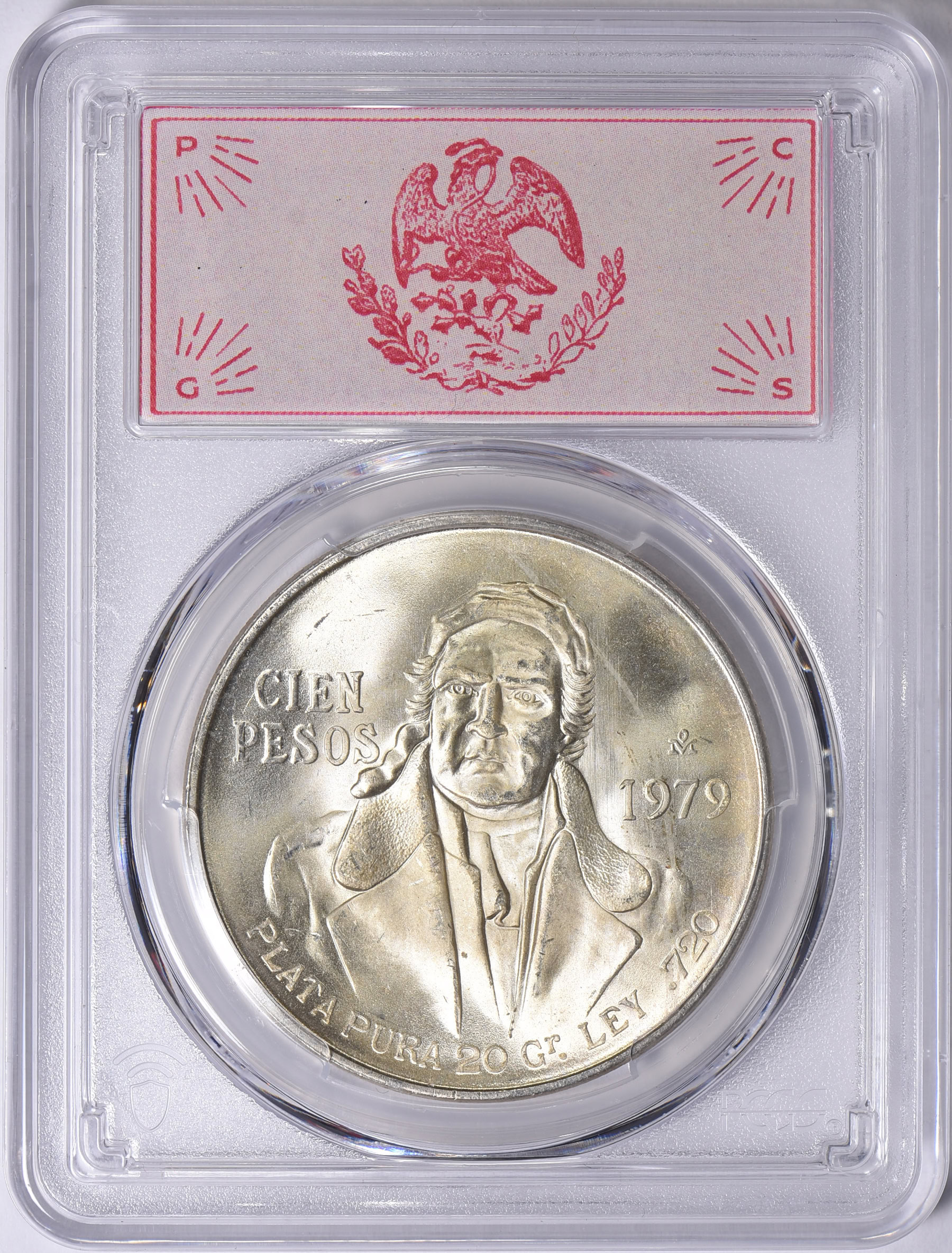 Mexico 1979-Mo Silver 100 Pesos KM-483.2 PCGS MS-66 (Item 1710864) | GreatCollections Coin Auctions