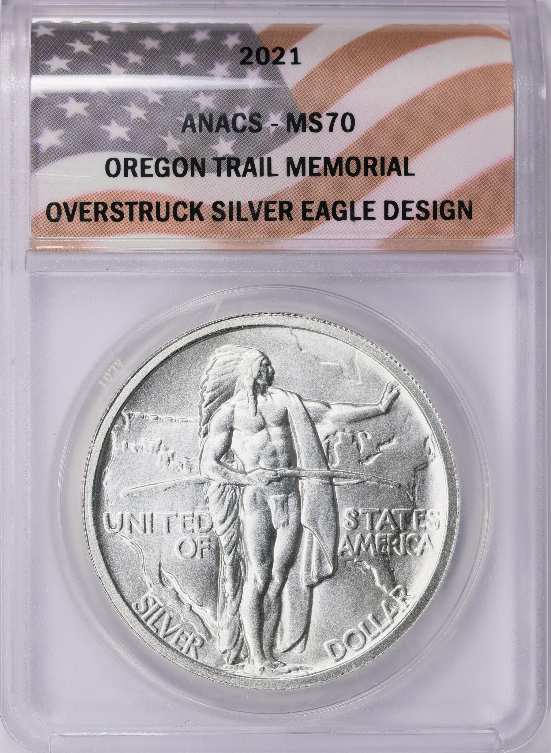 2021 Oregon Trail Memorial Overstruck Silver Eagle Design Daniel Carr ...