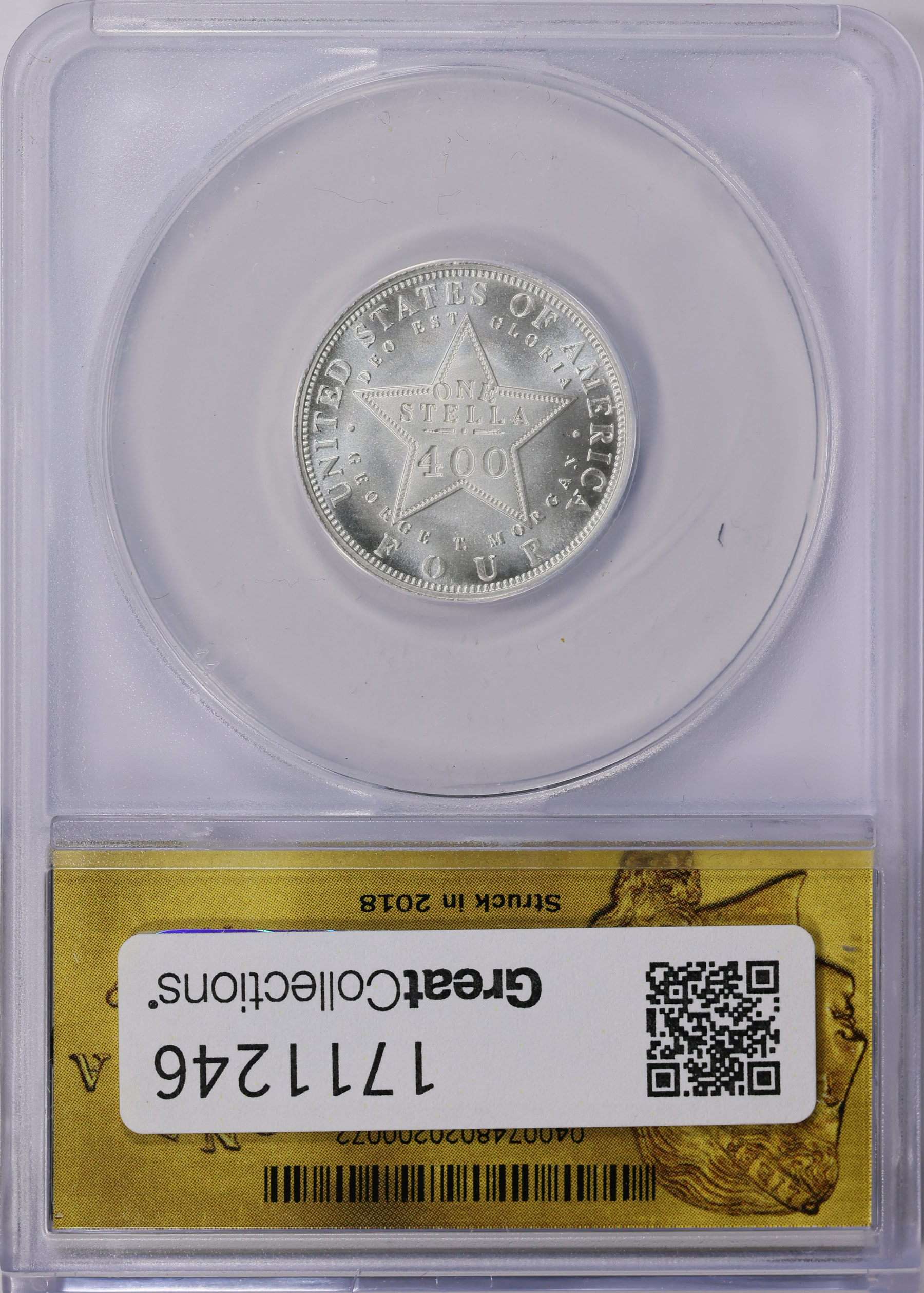 "1878" Silver $4 Stella Coiled Hair George T. Morgan Concept Design ...