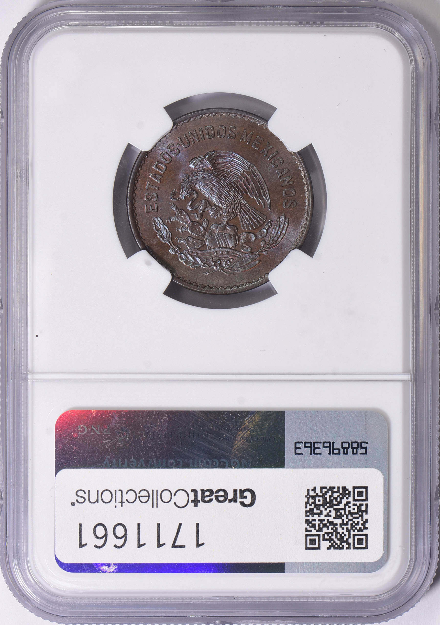 Mexico 1953-Mo 5 Centavos KM-424 NGC MS-64 BN (Toned) (Item 1711661 ...