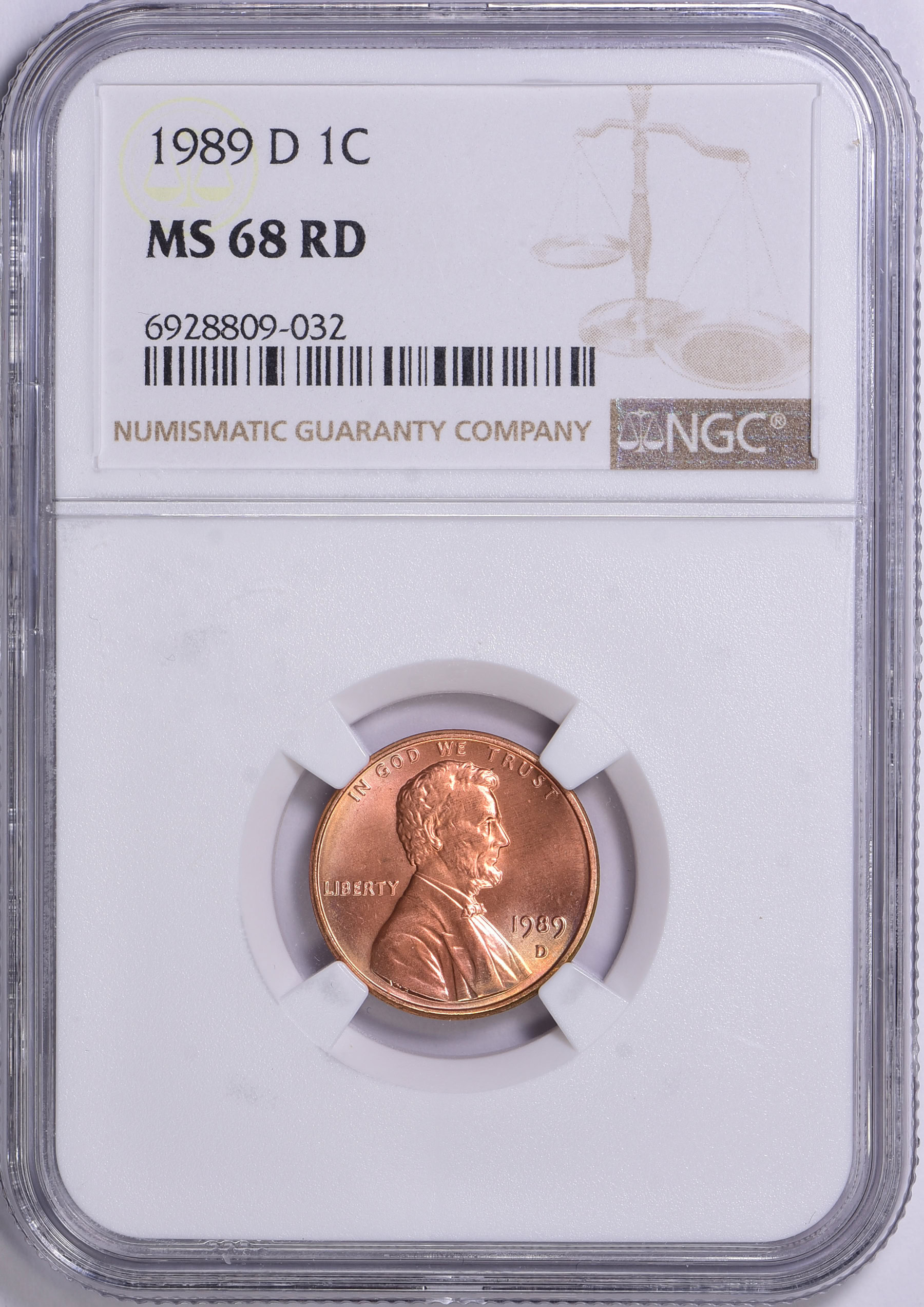 1989-D Lincoln Cent NGC MS-68 RD (Item 1711705) | GreatCollections Coin ...